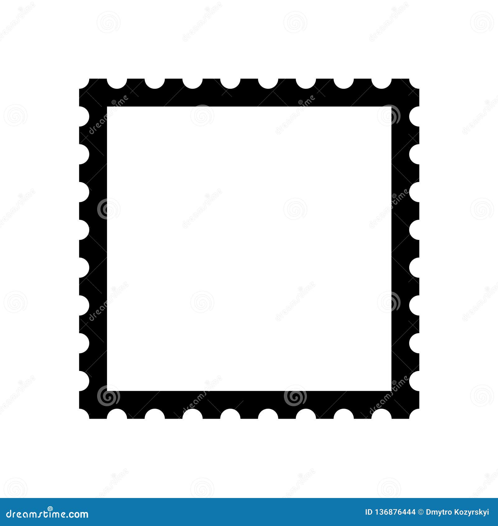 Blank Postage Stamp. Clean Postage Stamp Template. Postage Icon. Stock ...