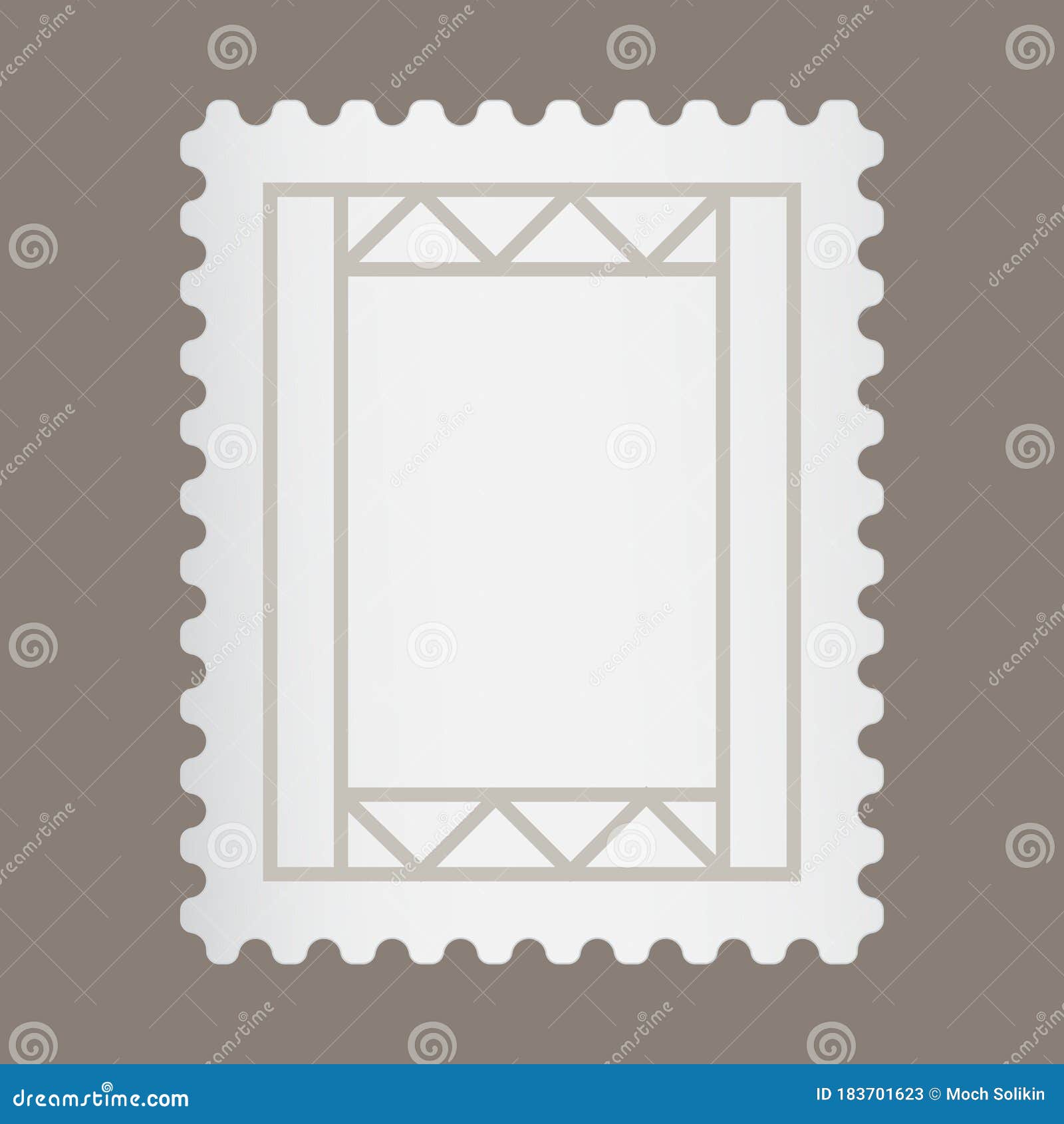 Blank Postage Stamp or Letter Stamp for Apps or Websites Stock Vector ...
