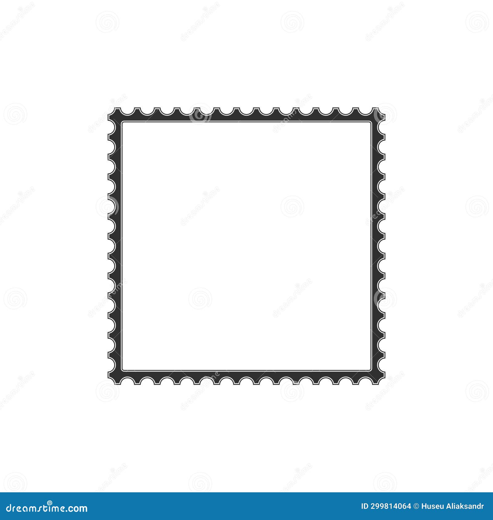 Blank Postage Stamps Template Stock Illustration - Illustration of post ...