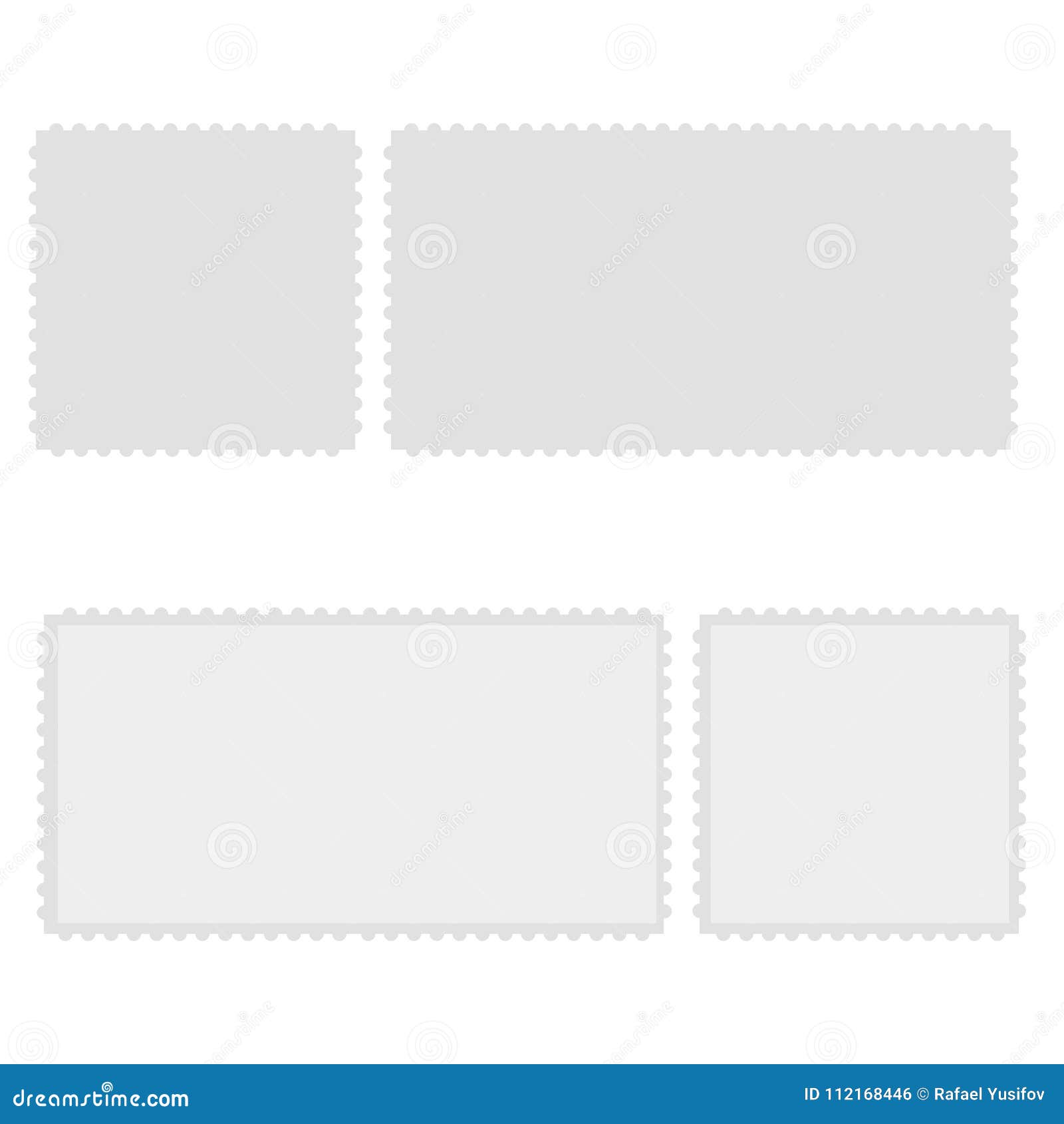 Blank of Postage Stamps for Your Design on White Background. Vector ...