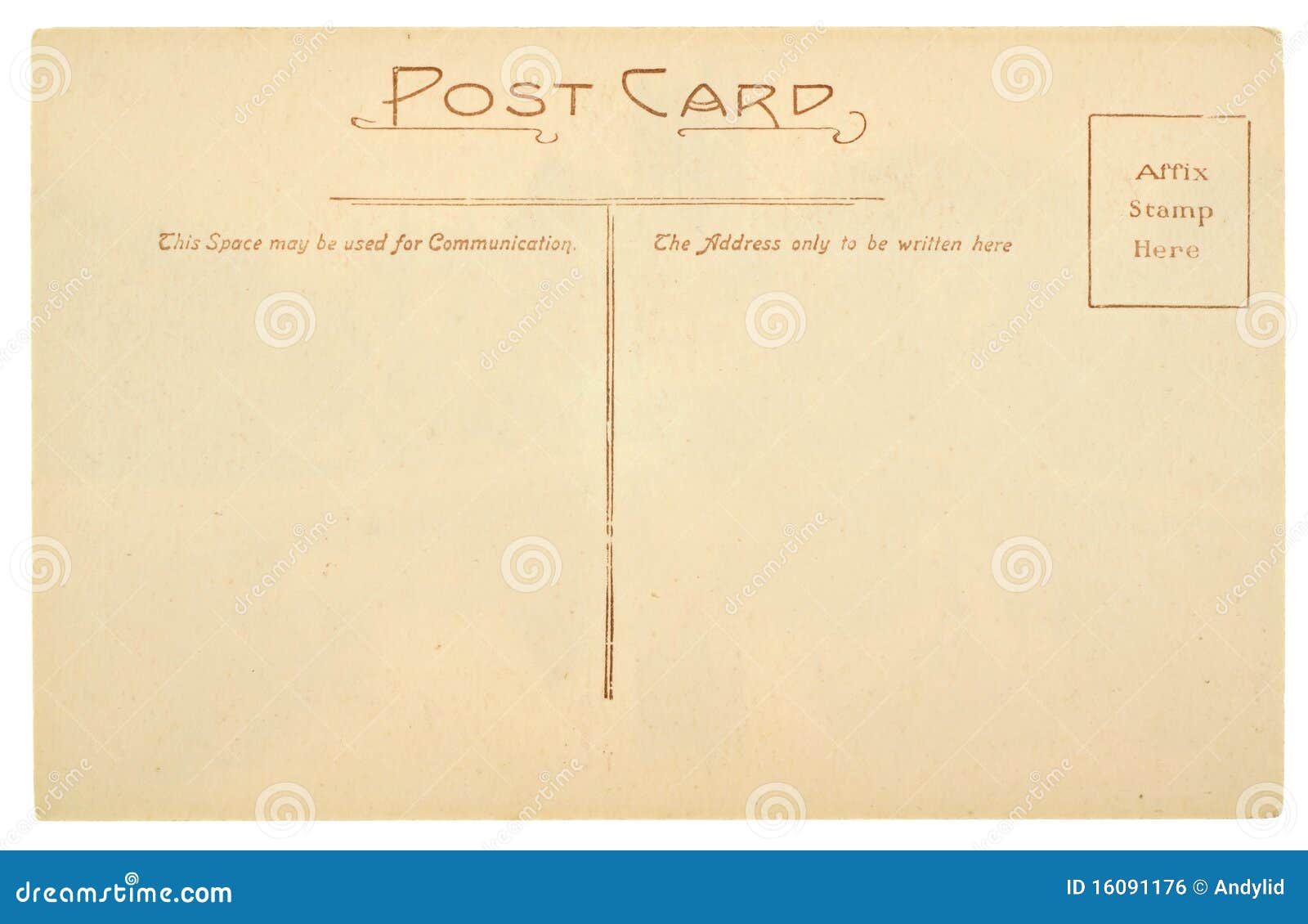 Blank Postcard stock photo. Image of postcard, message - 16091176