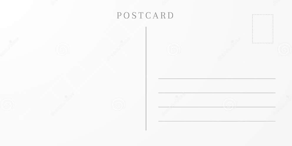 Blank postcard backside. stock vector. Illustration of post - 162915646