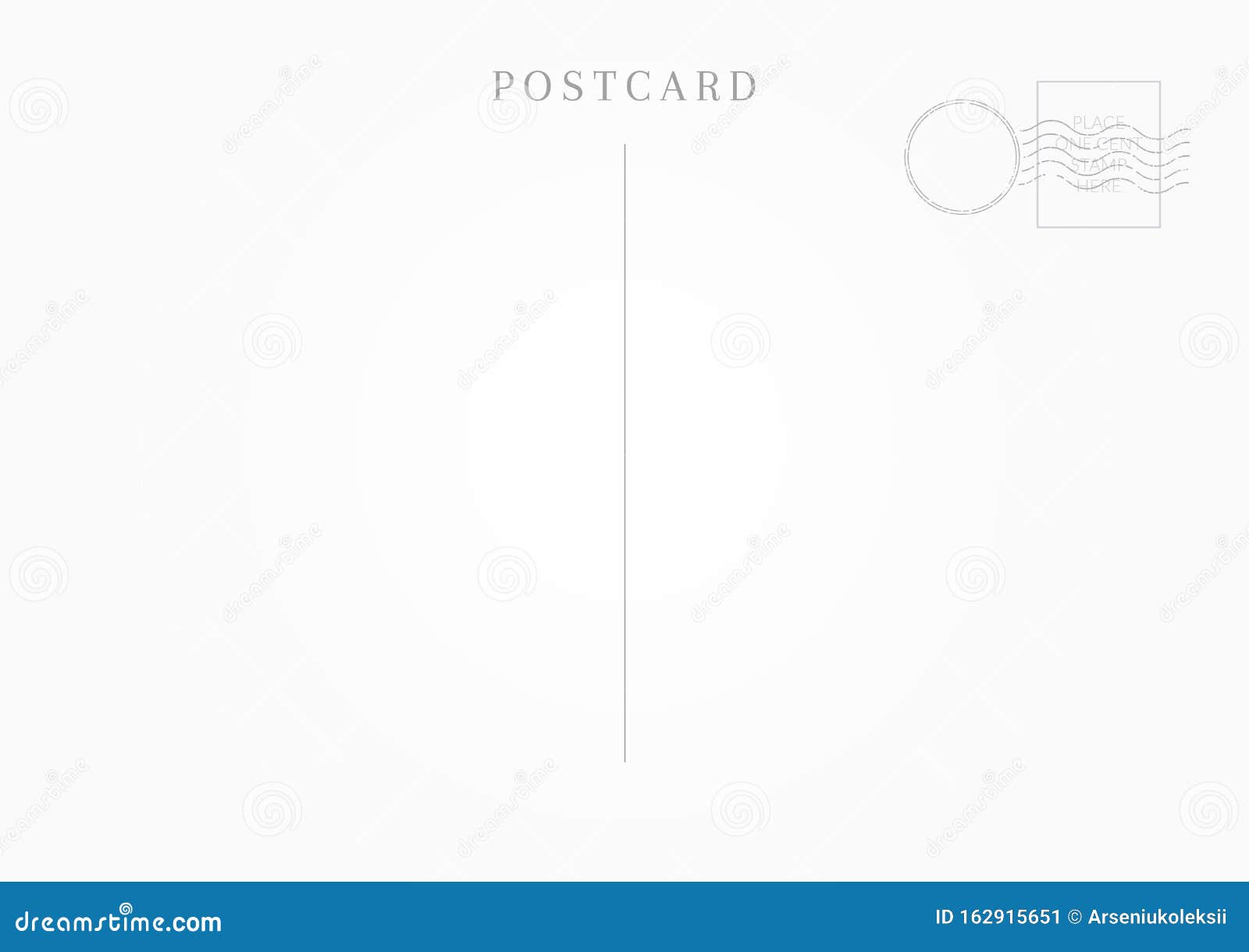 Blank postcard backside stock vector. Illustration of frame - 162915651