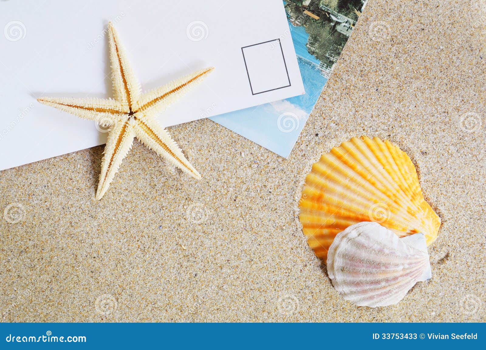 Blank postcard on sand stock image. Image of postcard - 33753433