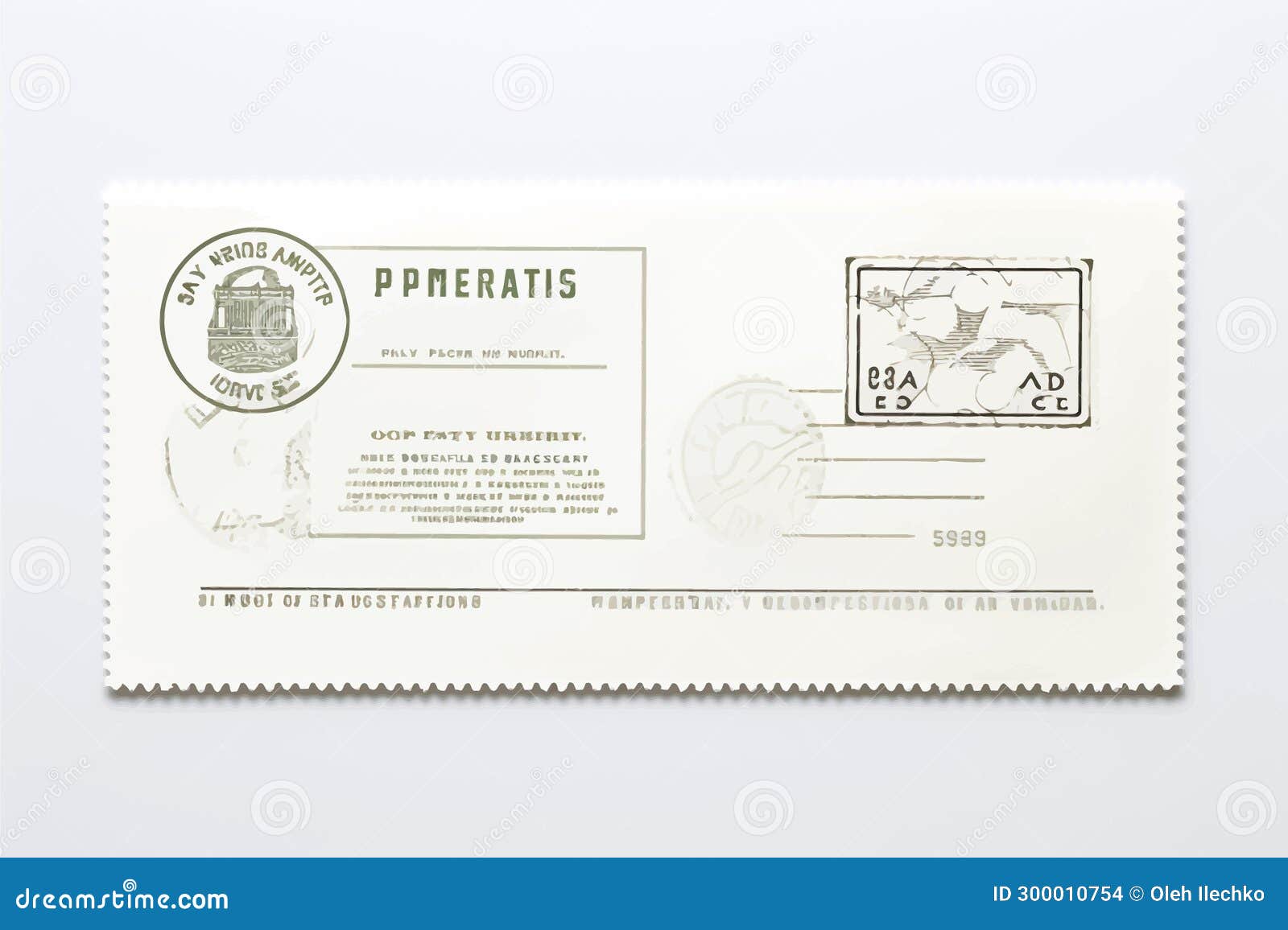 Blank Postcard with Stamp Isolated Vector Style Illustration Stock ...