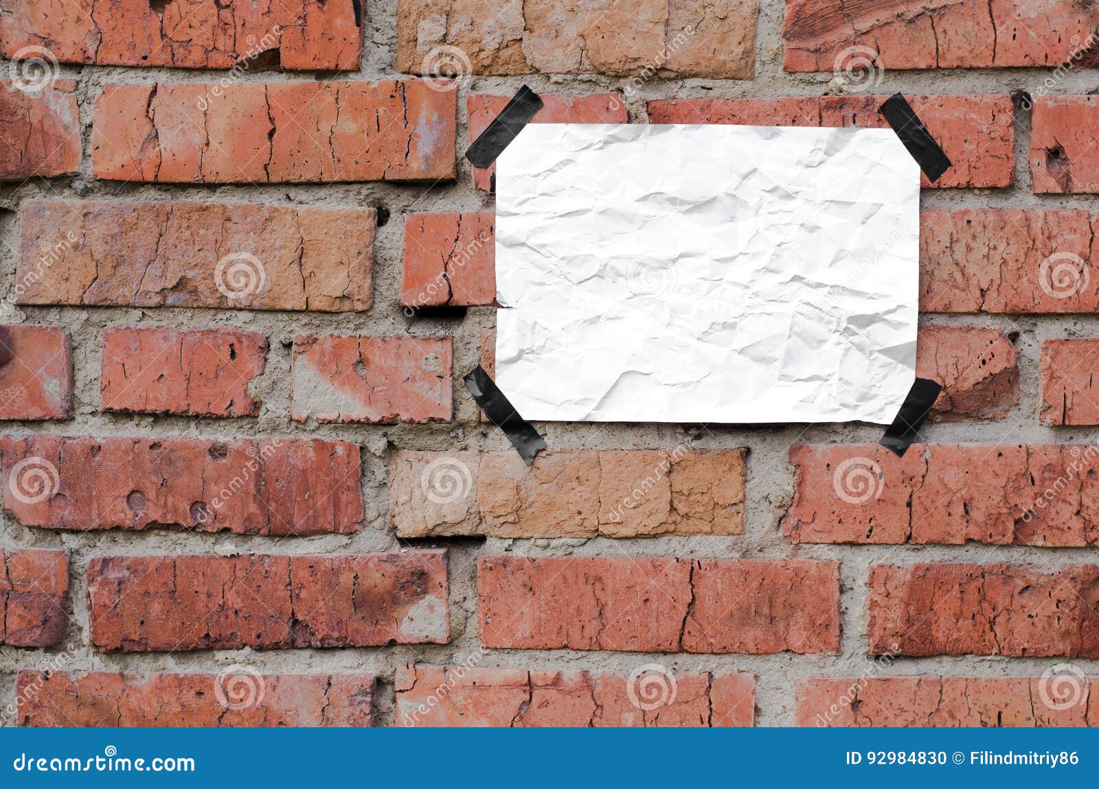 Blank poster. stock photo. Image of grunge, mockup, message - 92984830