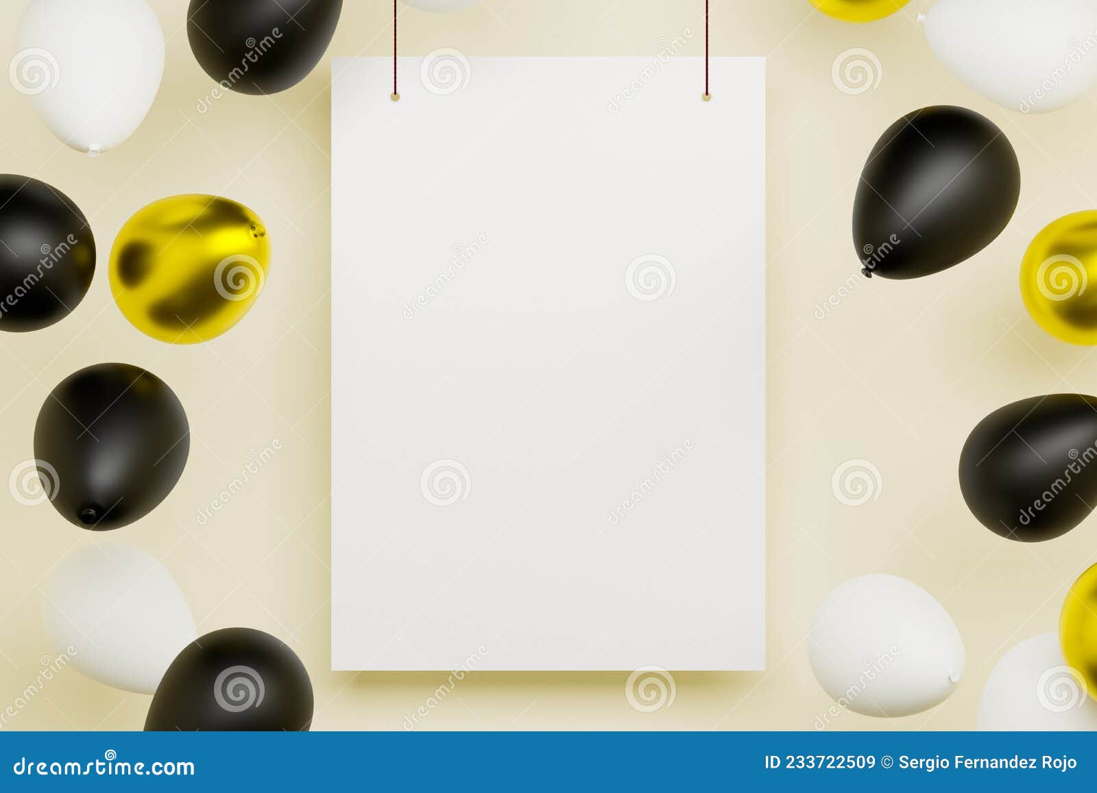 Blank Poster with Empty Space for Text Hanging Stock Illustration ...