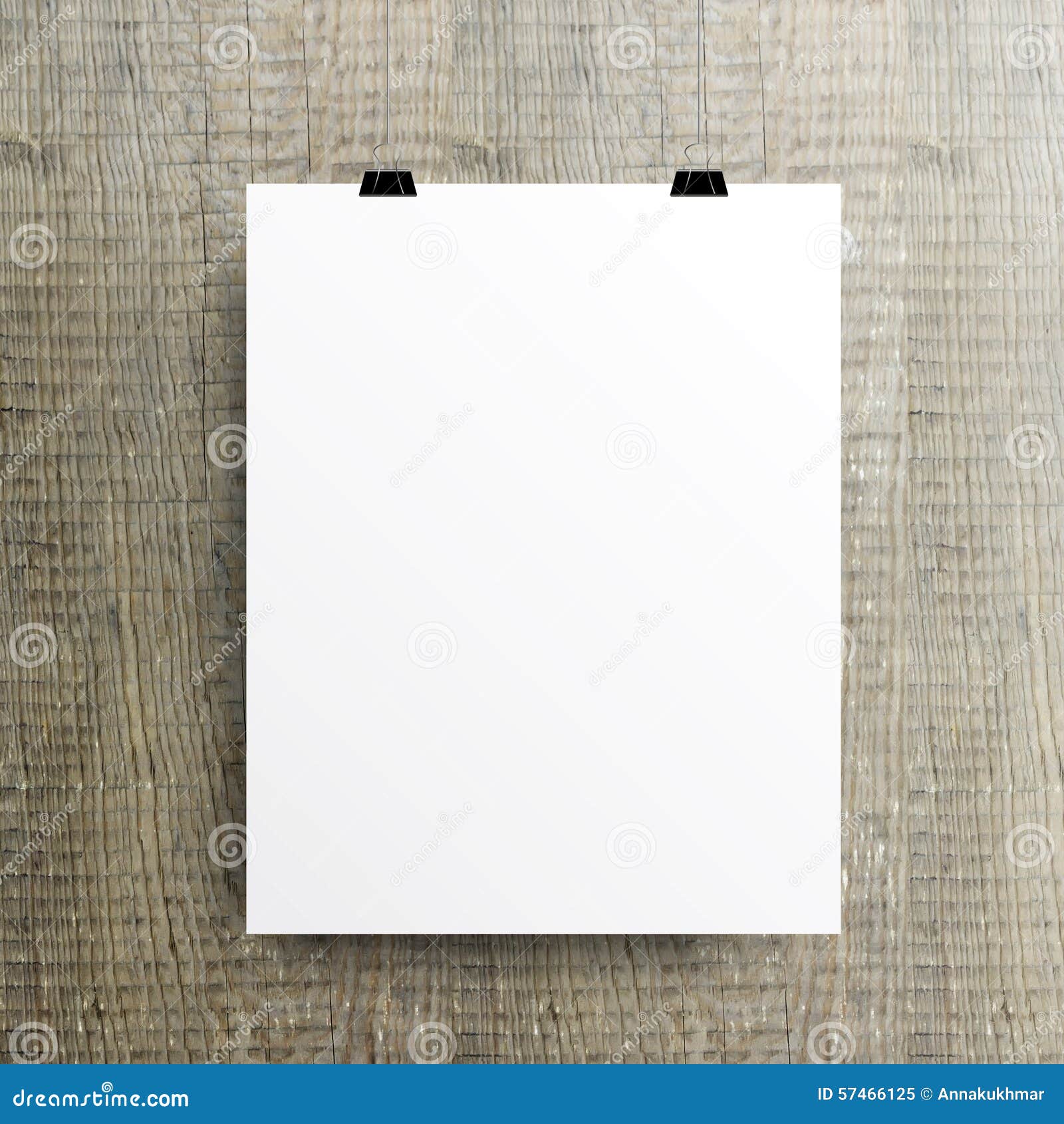 Blank Poster Over Wooden Wall Stock Image - Image of wallpaper, blank ...