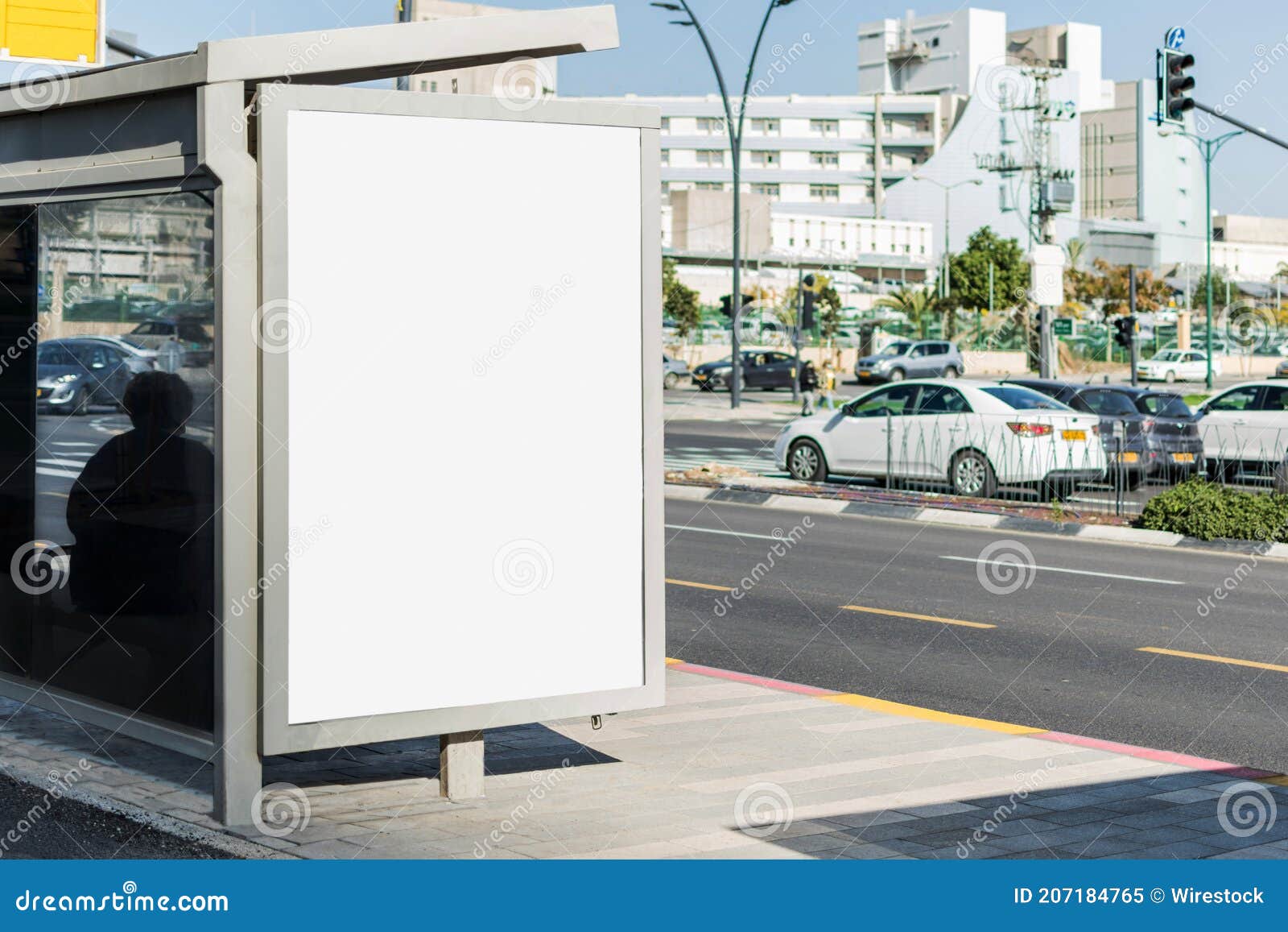 Blank Poster Space on a Bus Stop with Space for Text - Perfect for ...