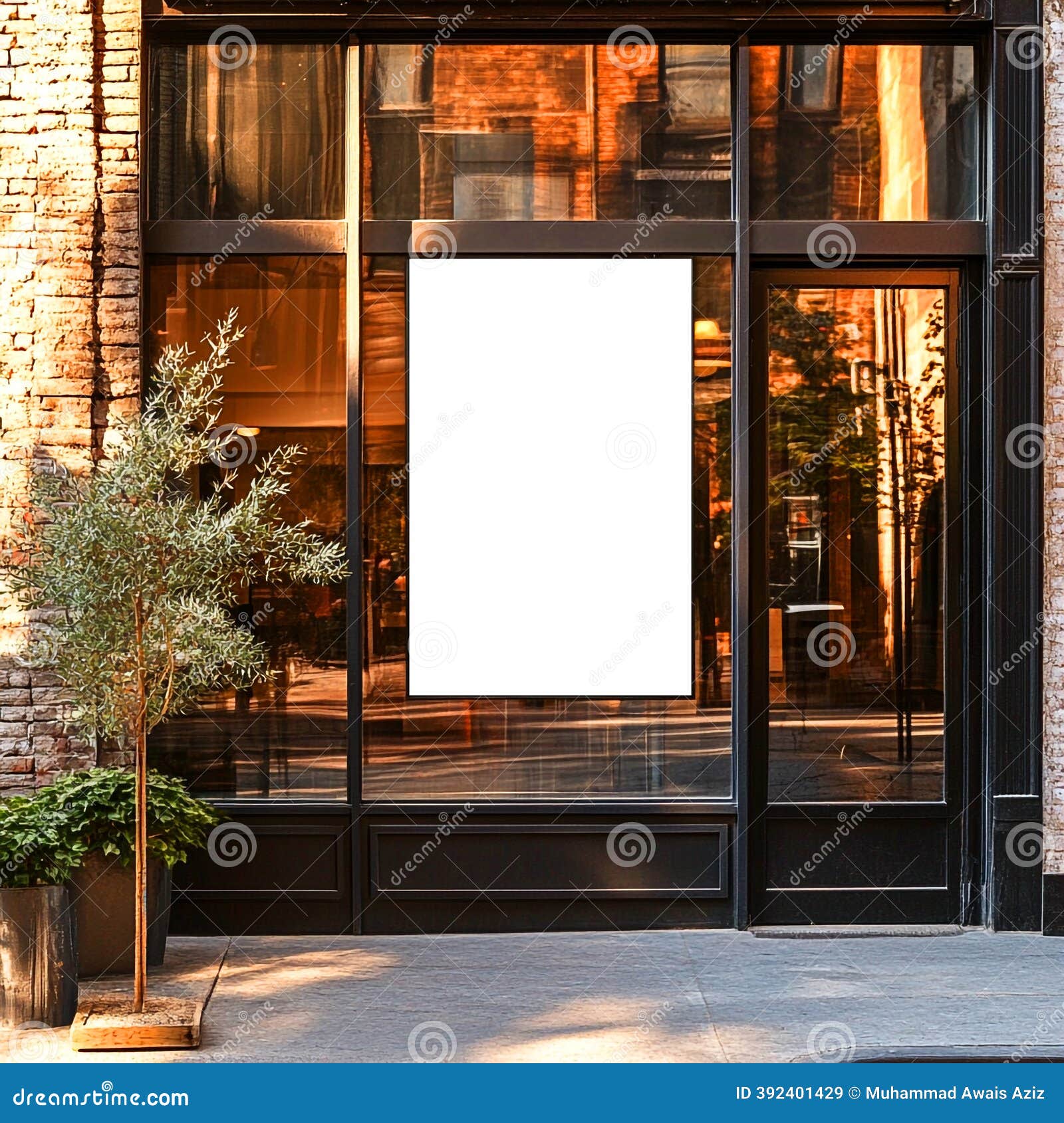 Sidewalk Poster Sign Stand Realistic Vector Mock-up. Floor Standing ...