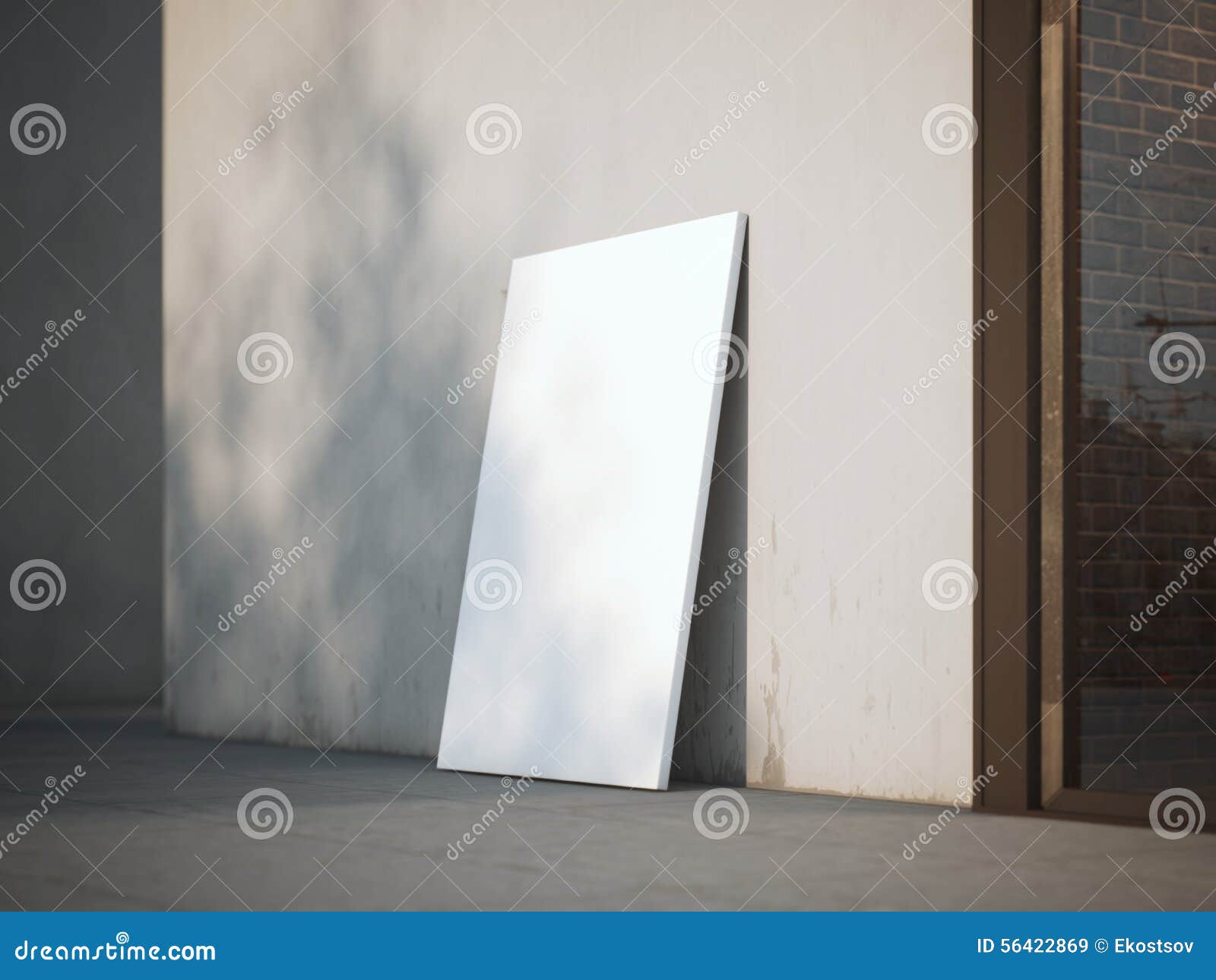 Blank Poster on a Street. 3d Rendering Stock Image - Image of paper ...