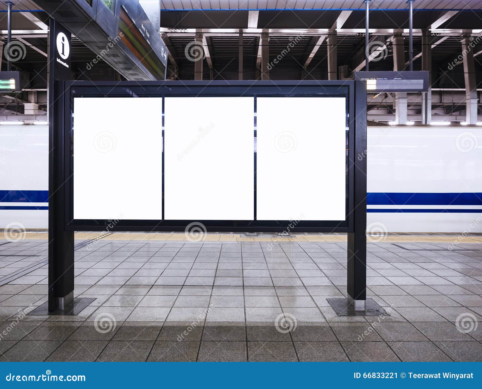 Blank Posters Template Media Schedule Information At Train Station ...