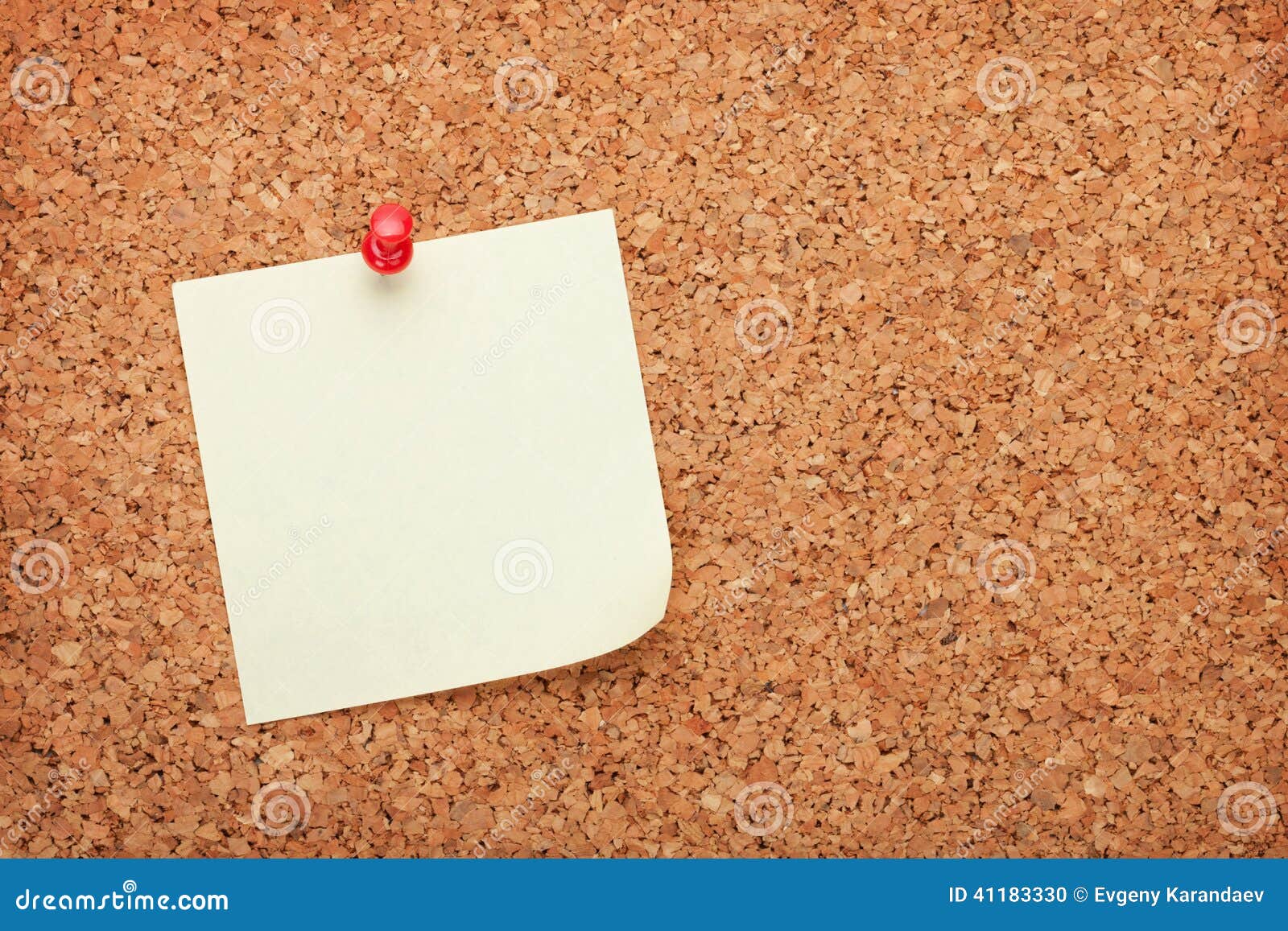 Blank Postit Note on Cork Notice Board Stock Photo - Image of ...