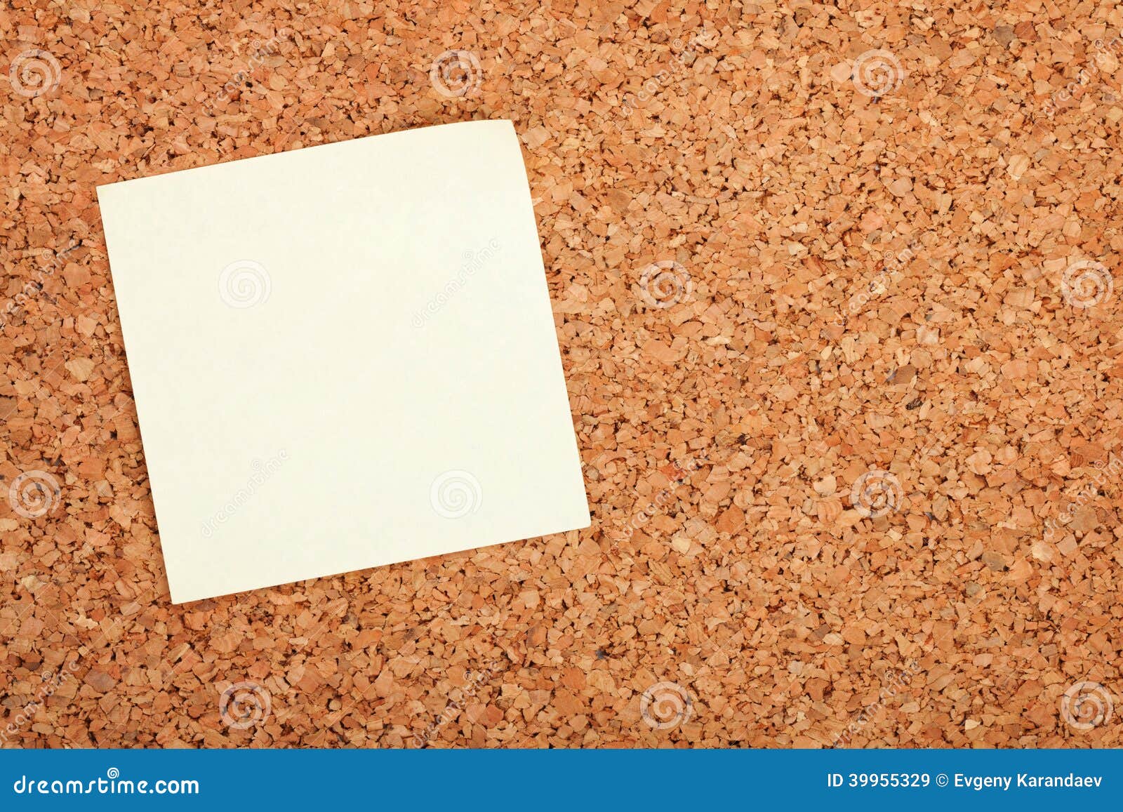Blank Postit Note on Cork Wood Notice Board Stock Image - Image of ...