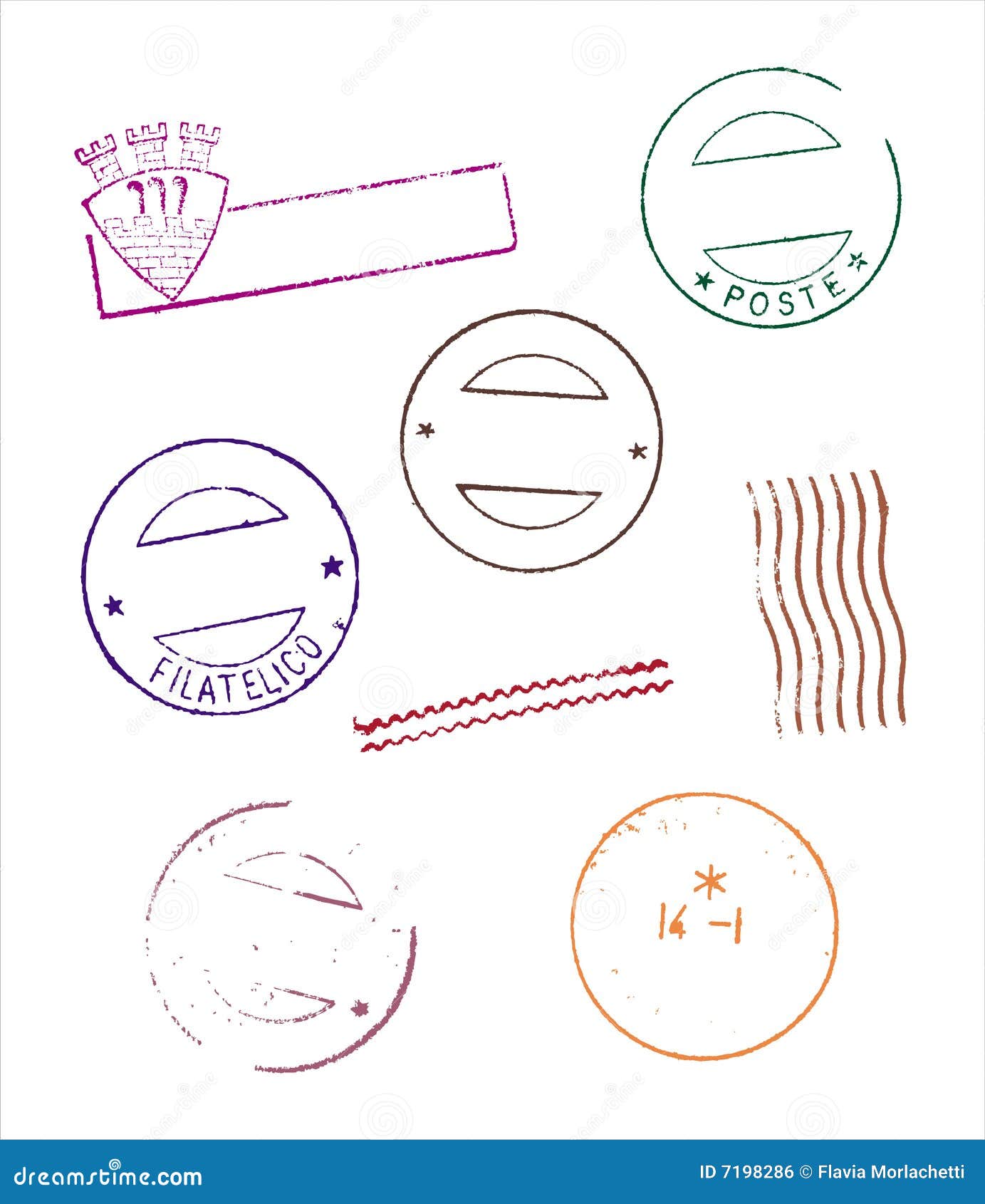 Blank Postmarks Frames - Vector | CartoonDealer.com #7198340