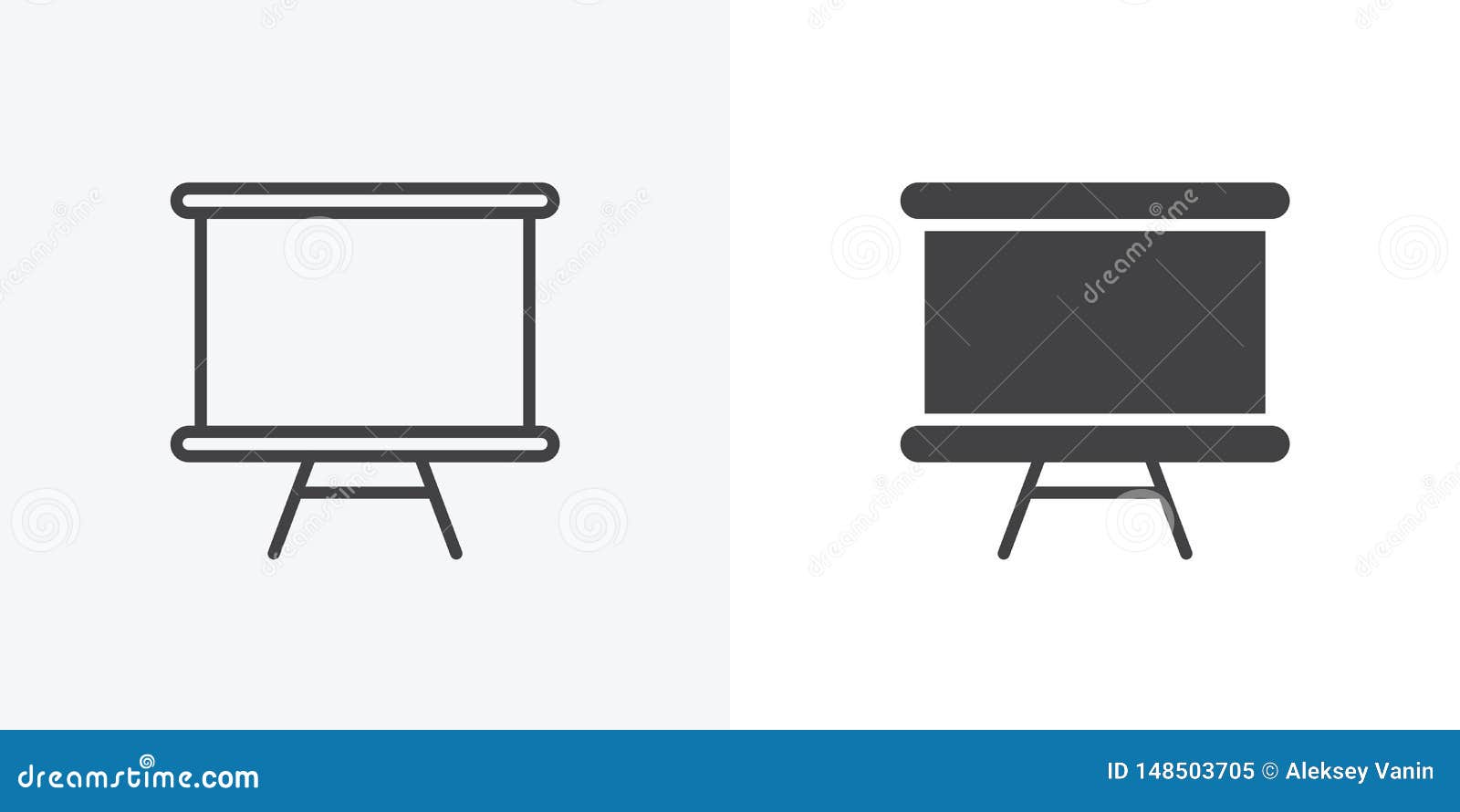 Blank Presentation Board Icon Stock Vector - Illustration of billboard ...