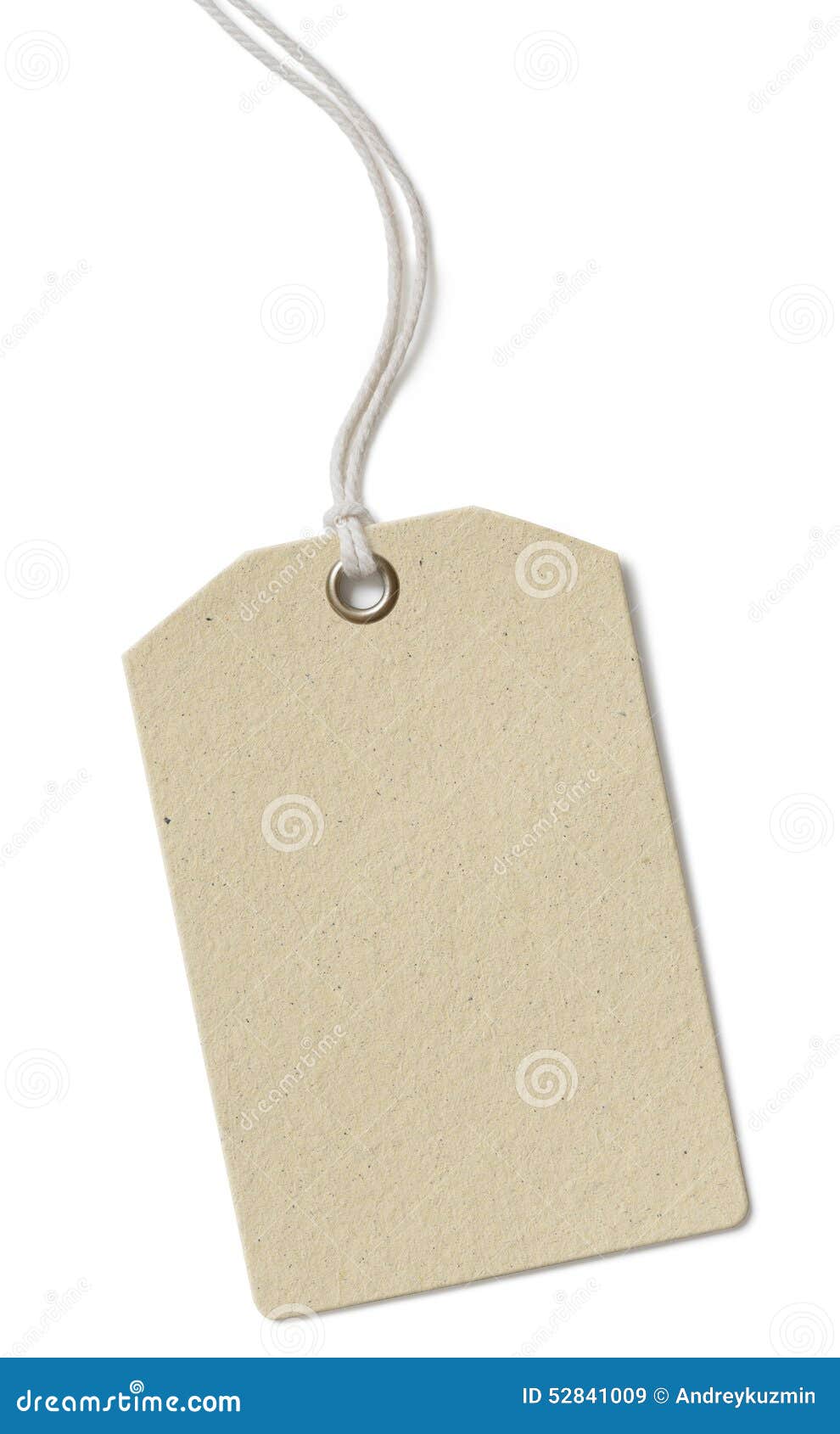 Blank Price Cloth Tag Isolated Stock Image - Image of pricing, sell ...