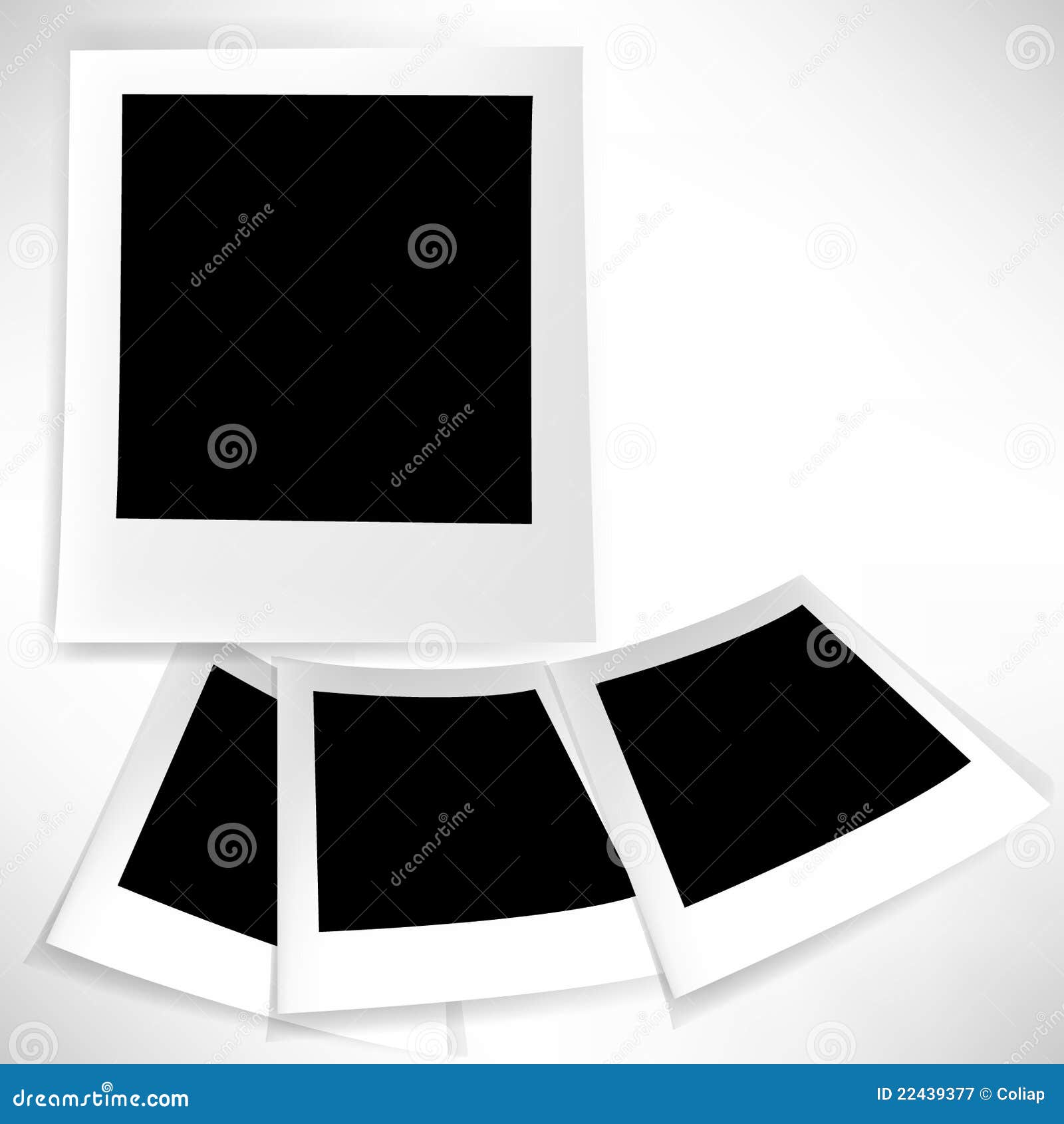 Blank printed photo set stock vector. Illustration of frame - 22439377
