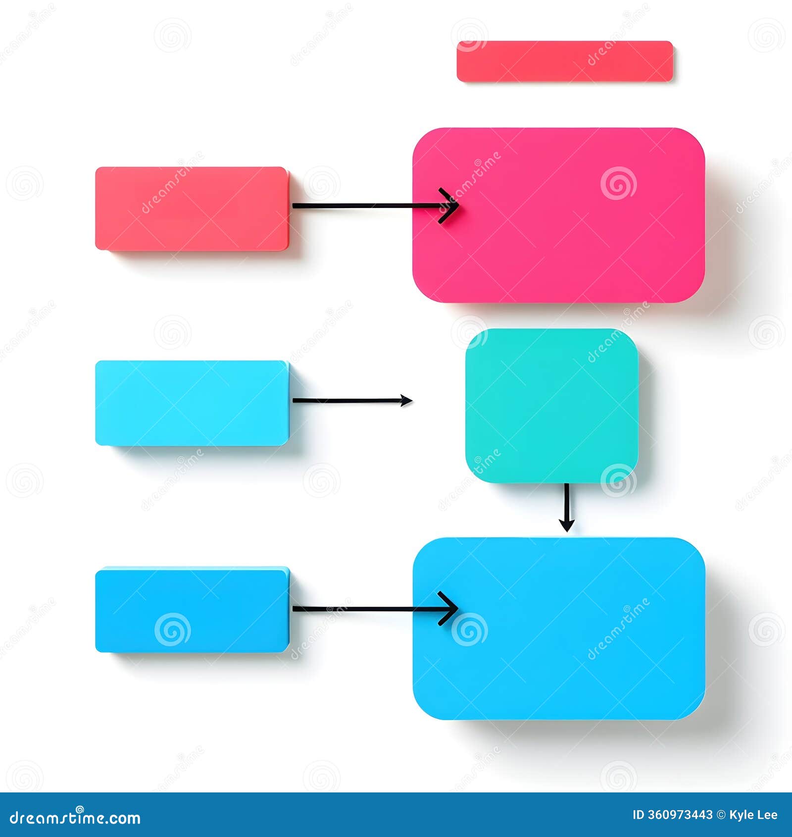 Simple Process Diagram Template With Four Stages - Blue Version Cartoon ...