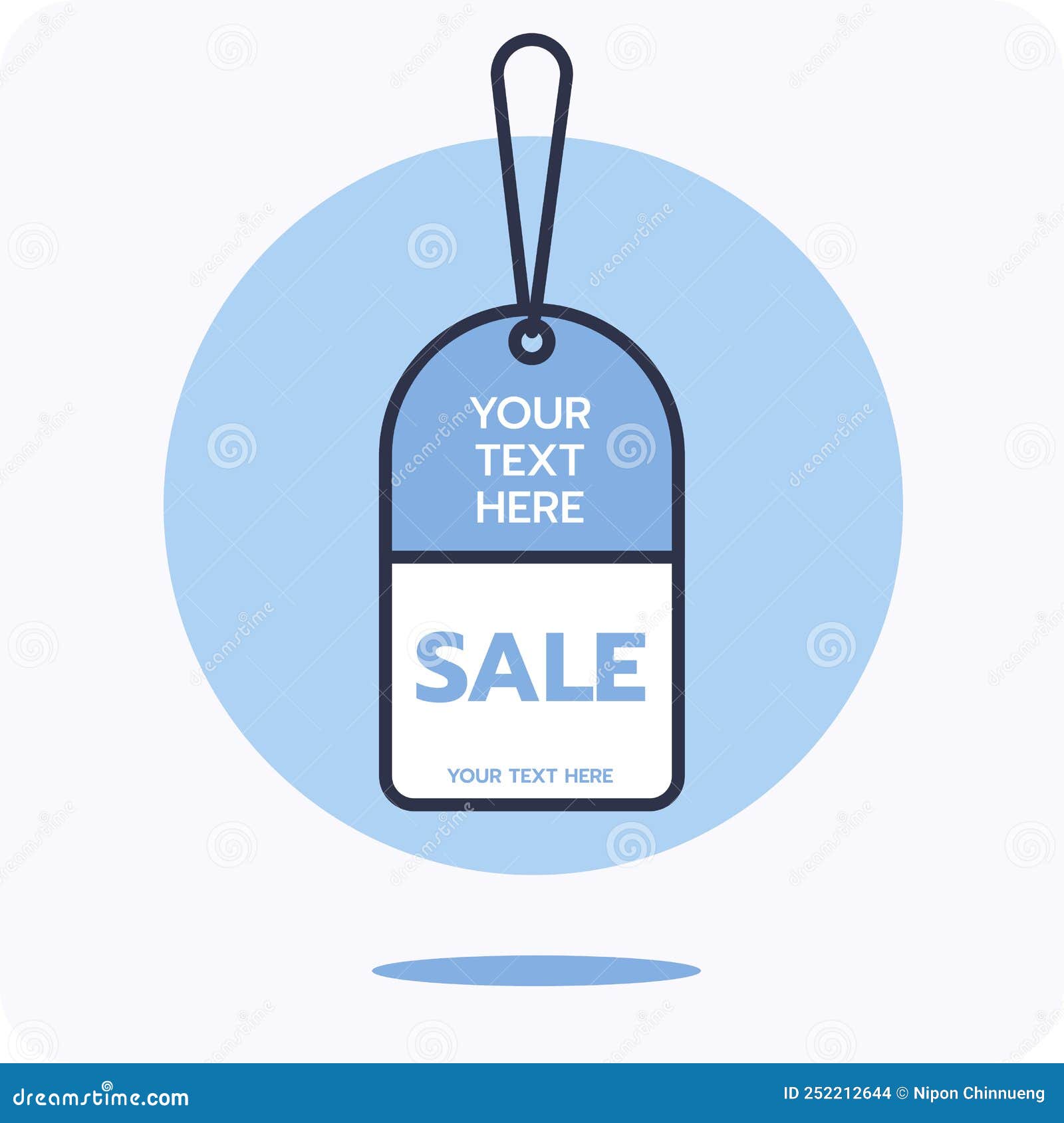 Blank Product Labels with String, Illustratio Flat Design. Stock Vector ...