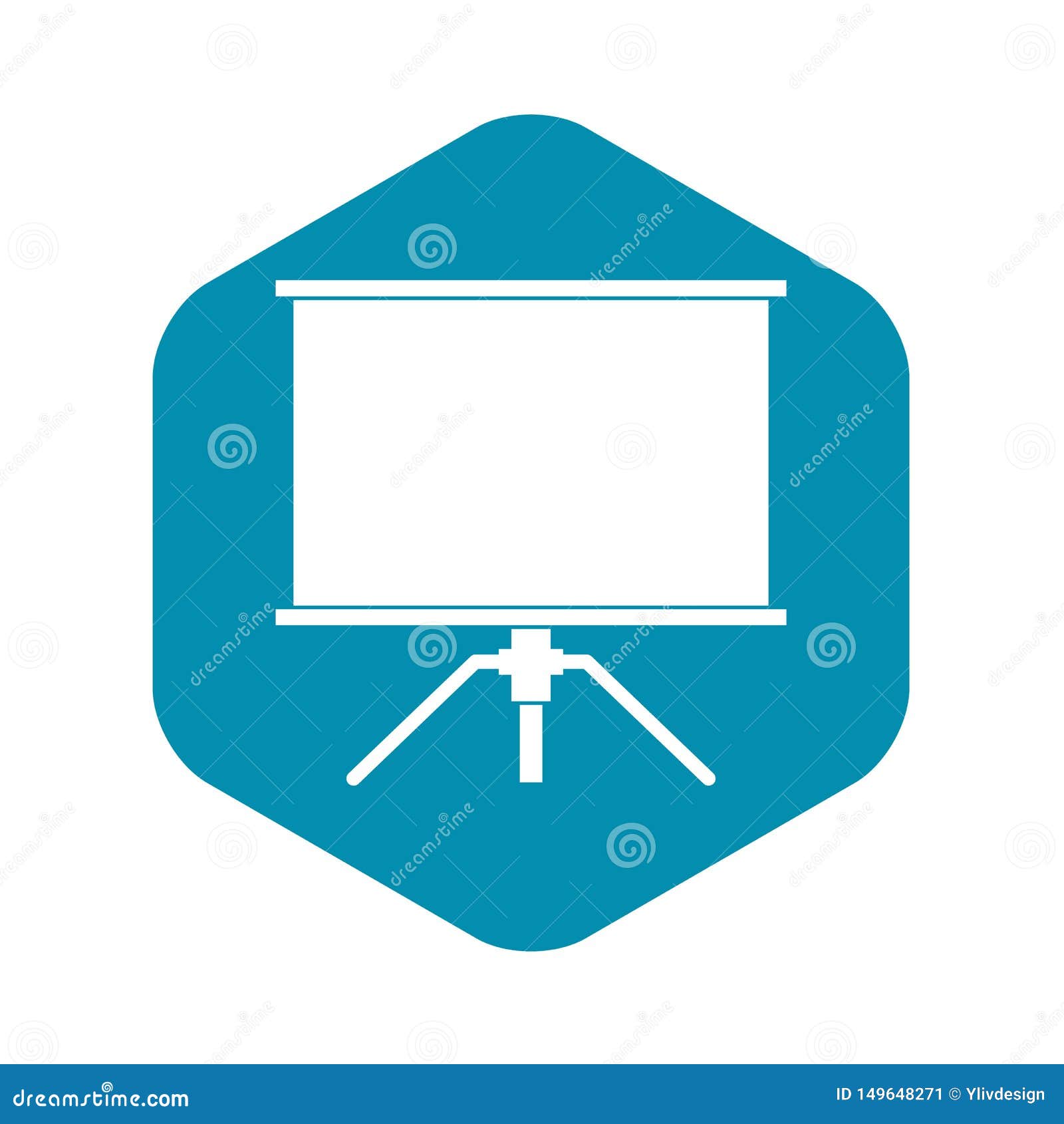 Blank Projection Screen Icon, Simple Style Stock Vector - Illustration ...