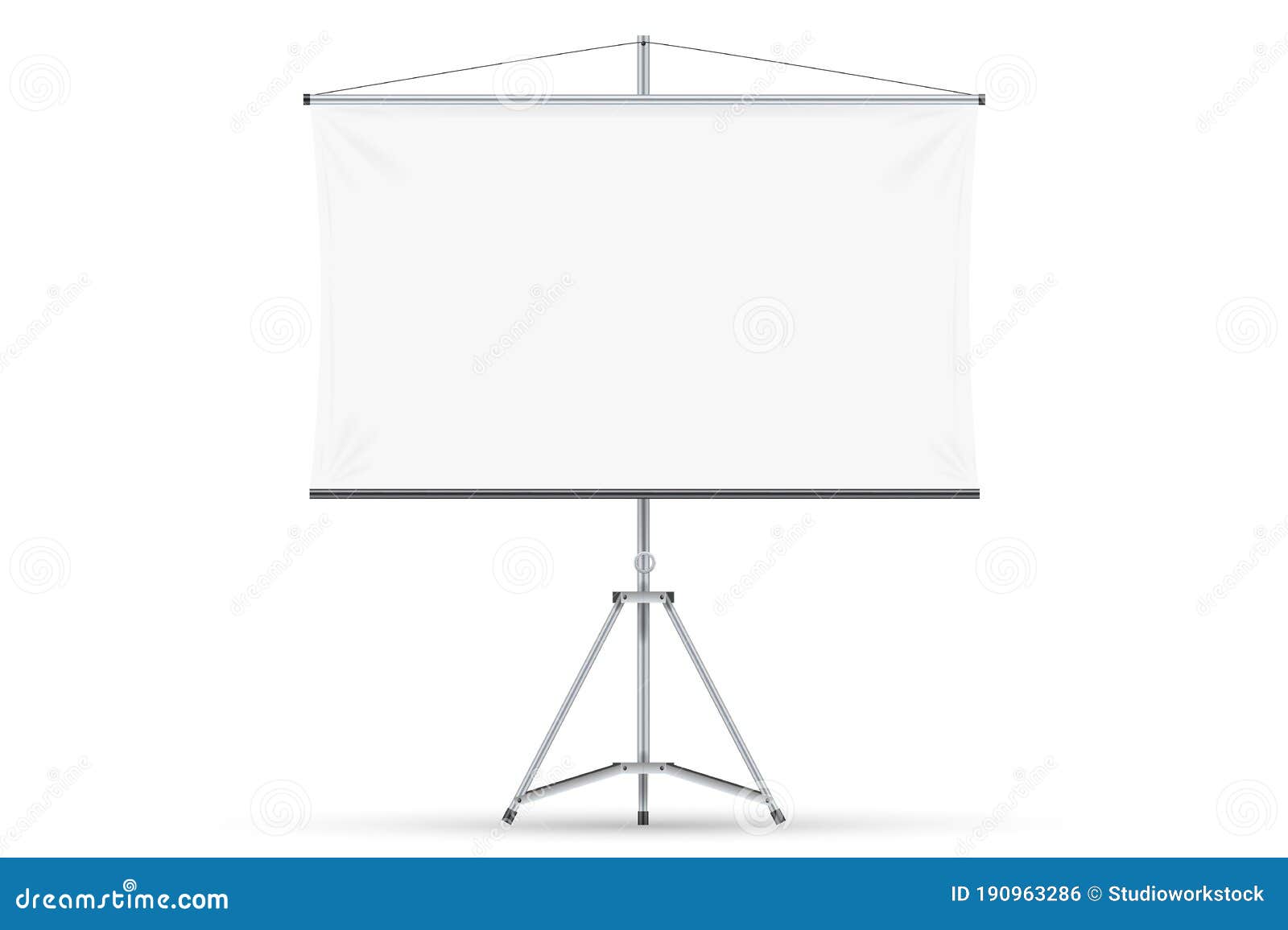 Blank projection screen stock vector. Illustration of equipment - 190963286