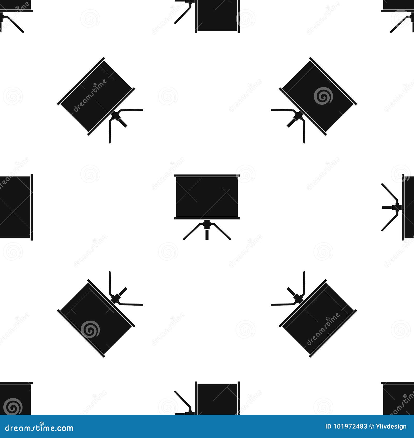 Blank Projection Screen Pattern Seamless Black Stock Vector ...