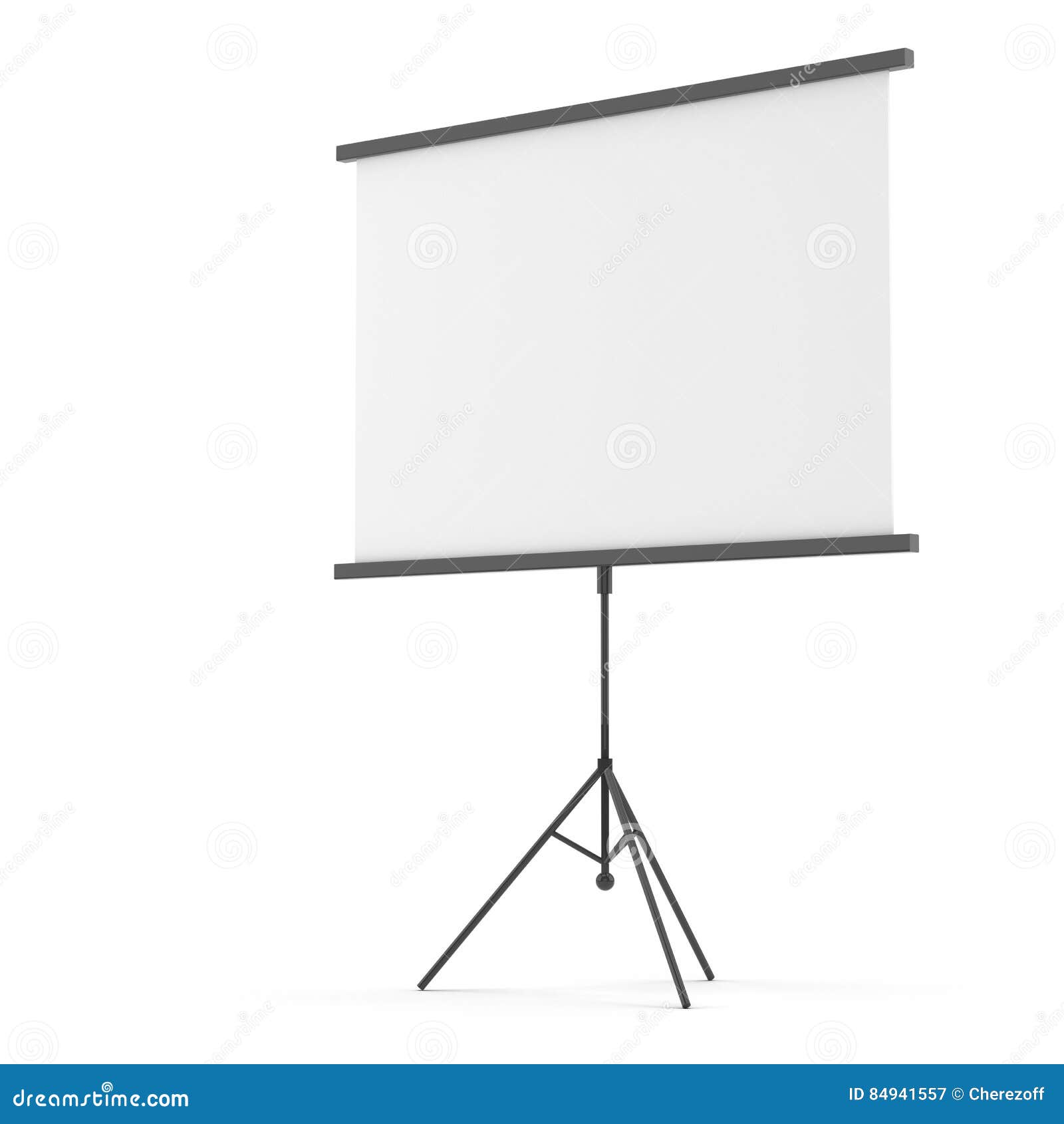 Blank Projection Screen on Tripod Stock Illustration - Illustration of ...