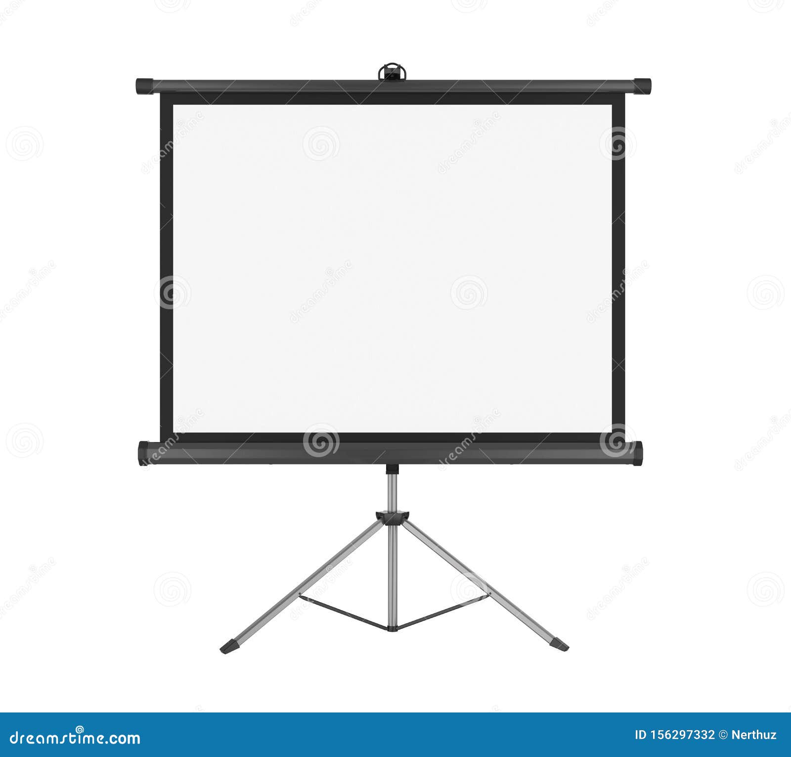 Blank Projector Screen Isolated Stock Illustration - Illustration of ...