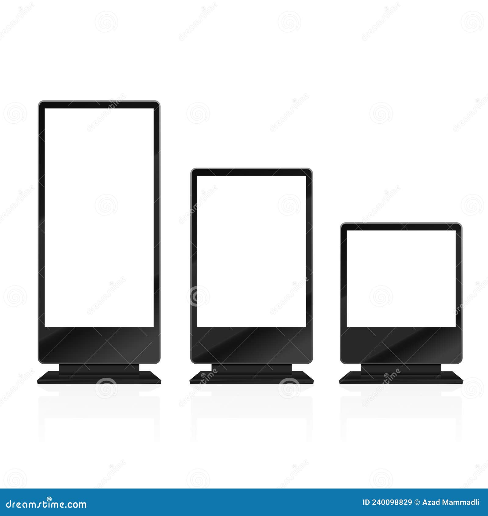 Blank Promo Stand with LCD Screen. Mock Up Stock Illustration ...