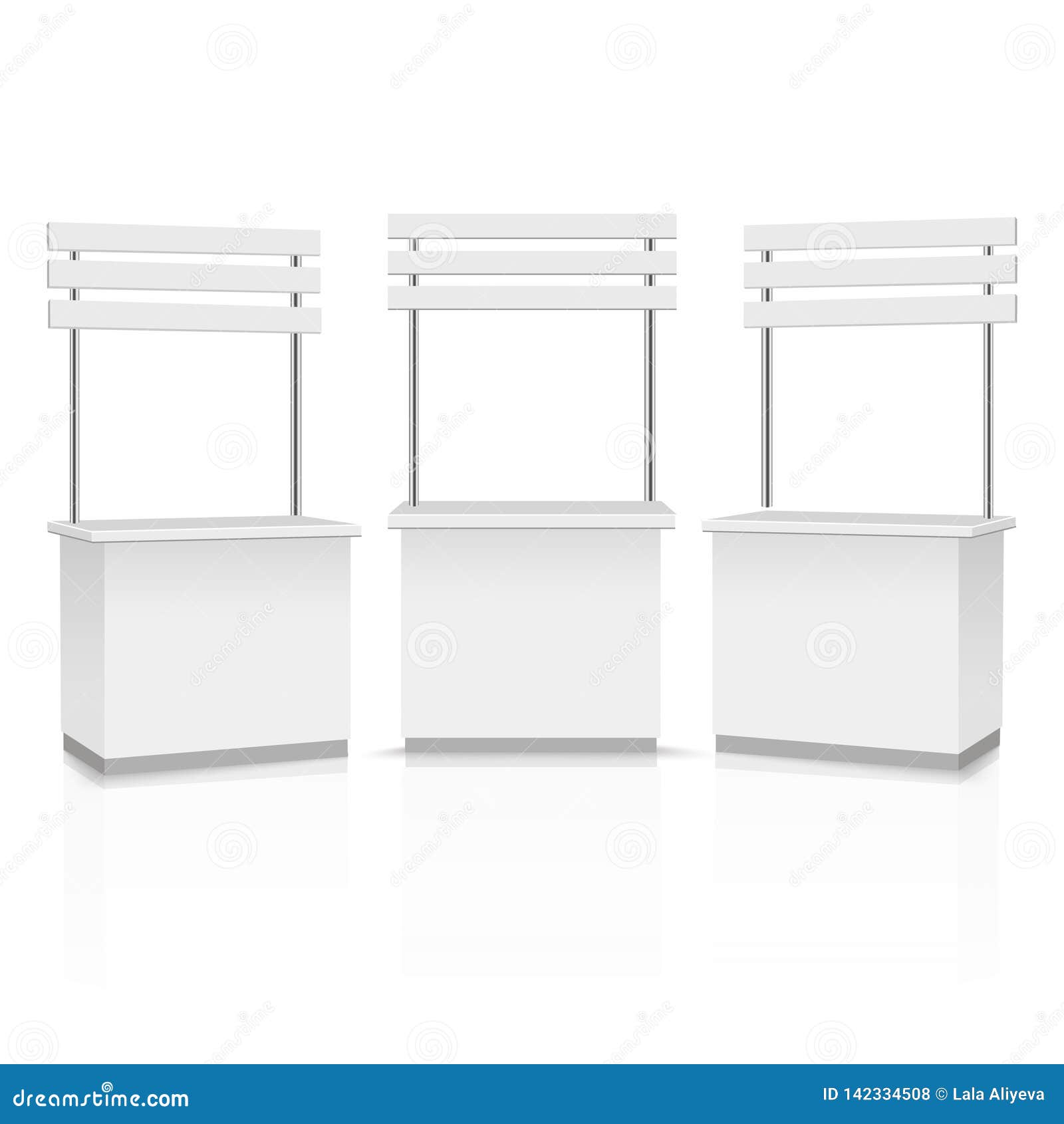Blank Promotion Stands on a White Background. Vector. Stock Vector ...