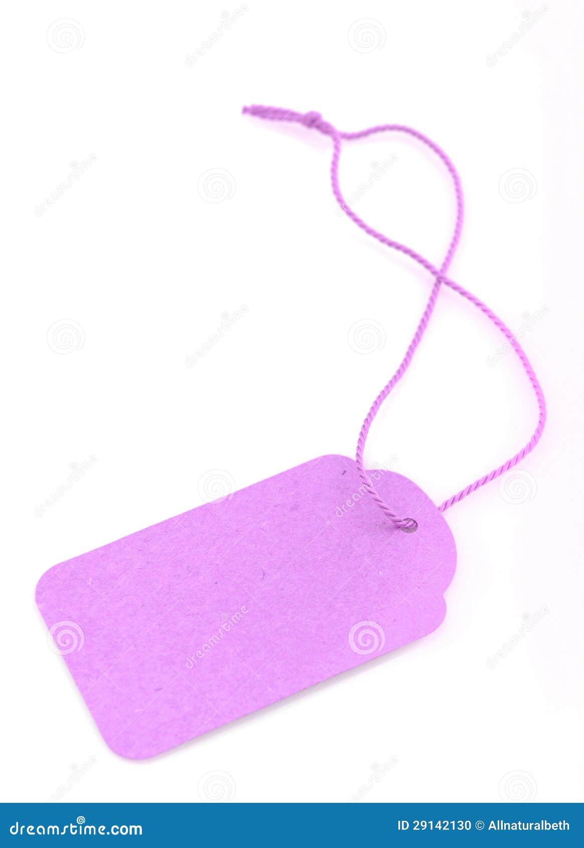 Blank Purple Cardboard Price Tag Or Label Isolated On A White ...