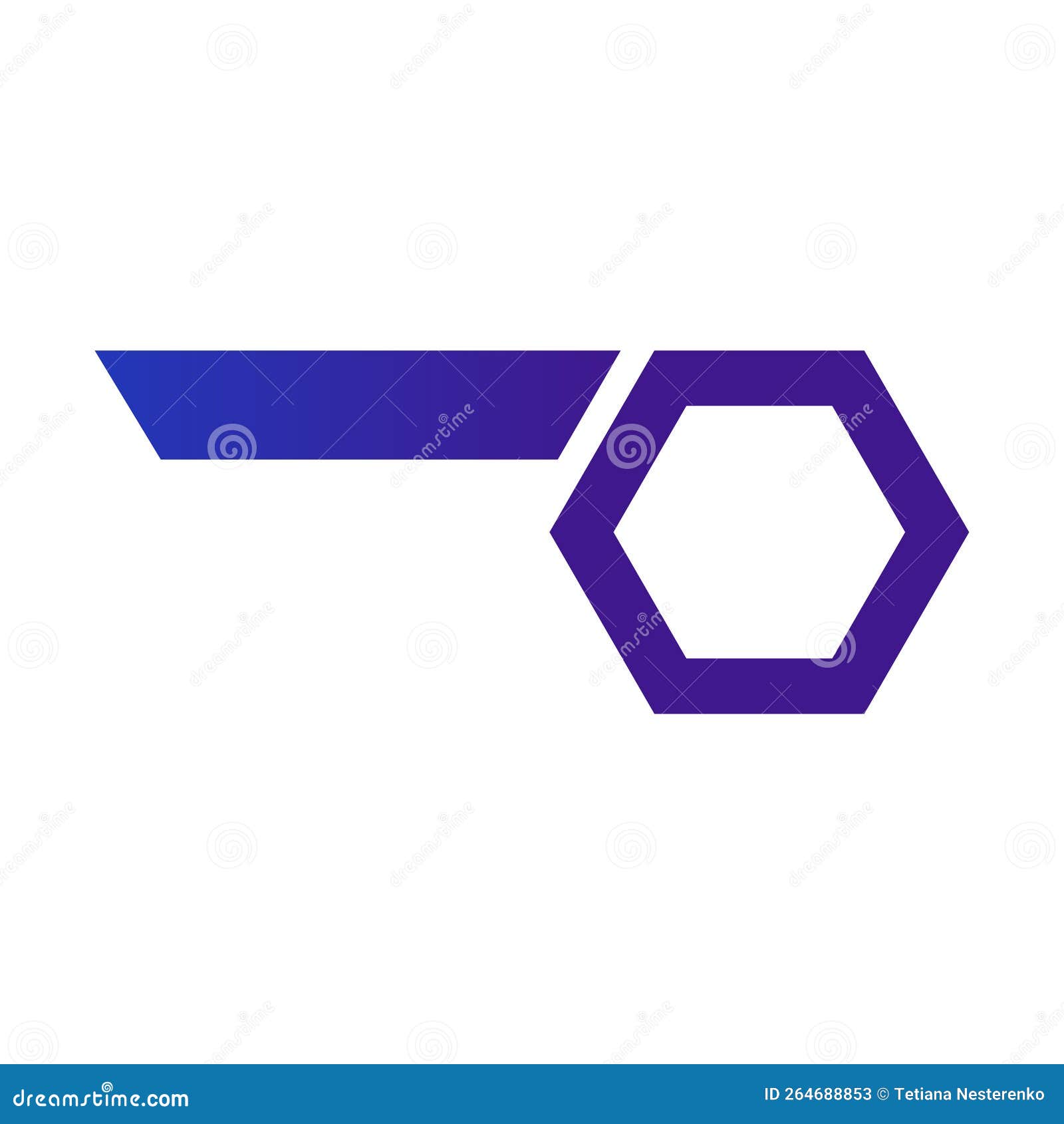 Blank Purple Hexagon with Tag Vector Design Element Stock Vector ...