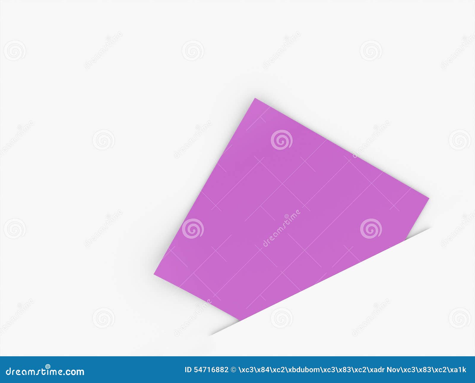 Blank Purple Note Paper Concept Isolated Stock Illustration ...