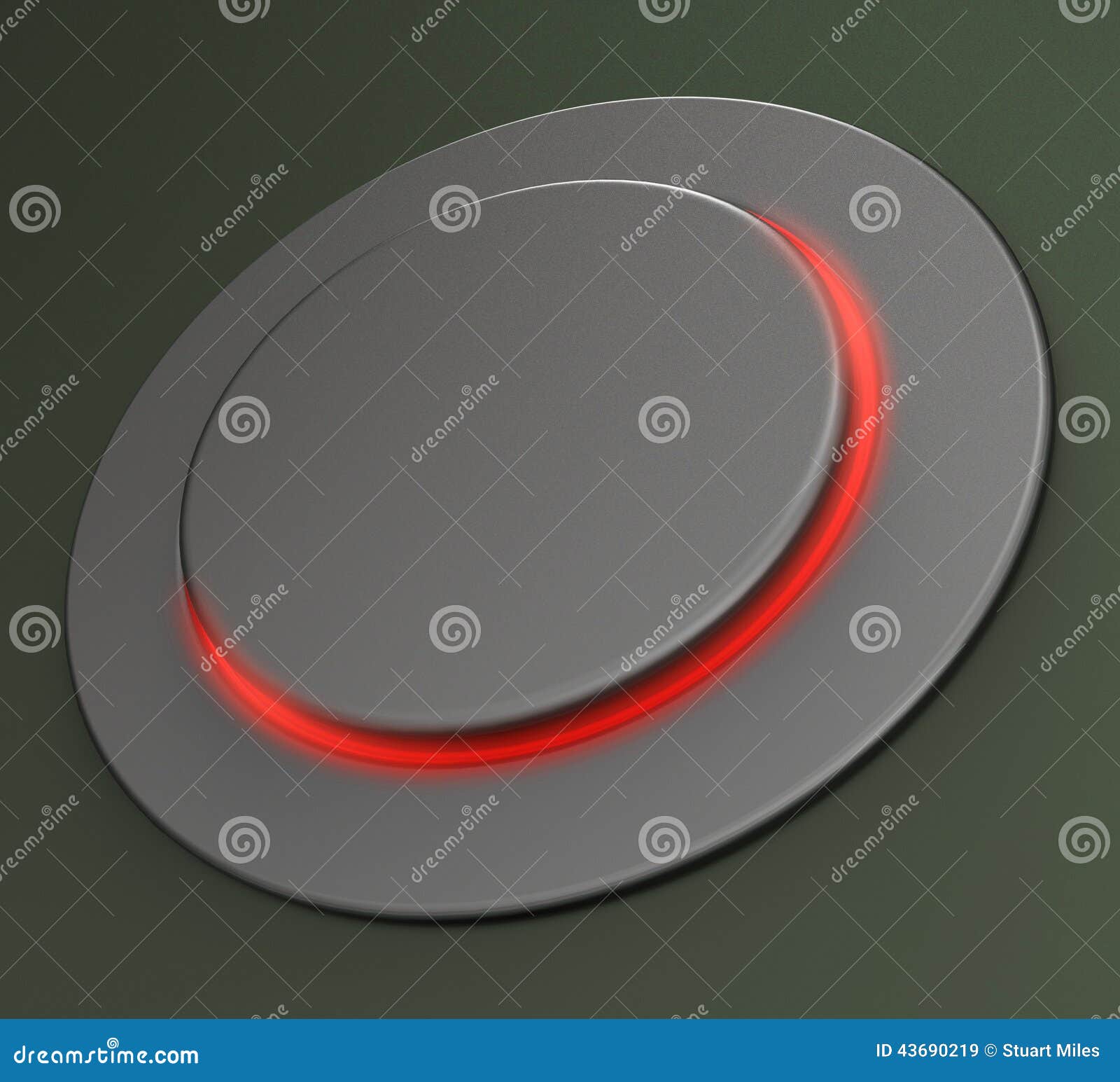 Blank Push Button or Switch Shows Copy Space Stock Illustration ...