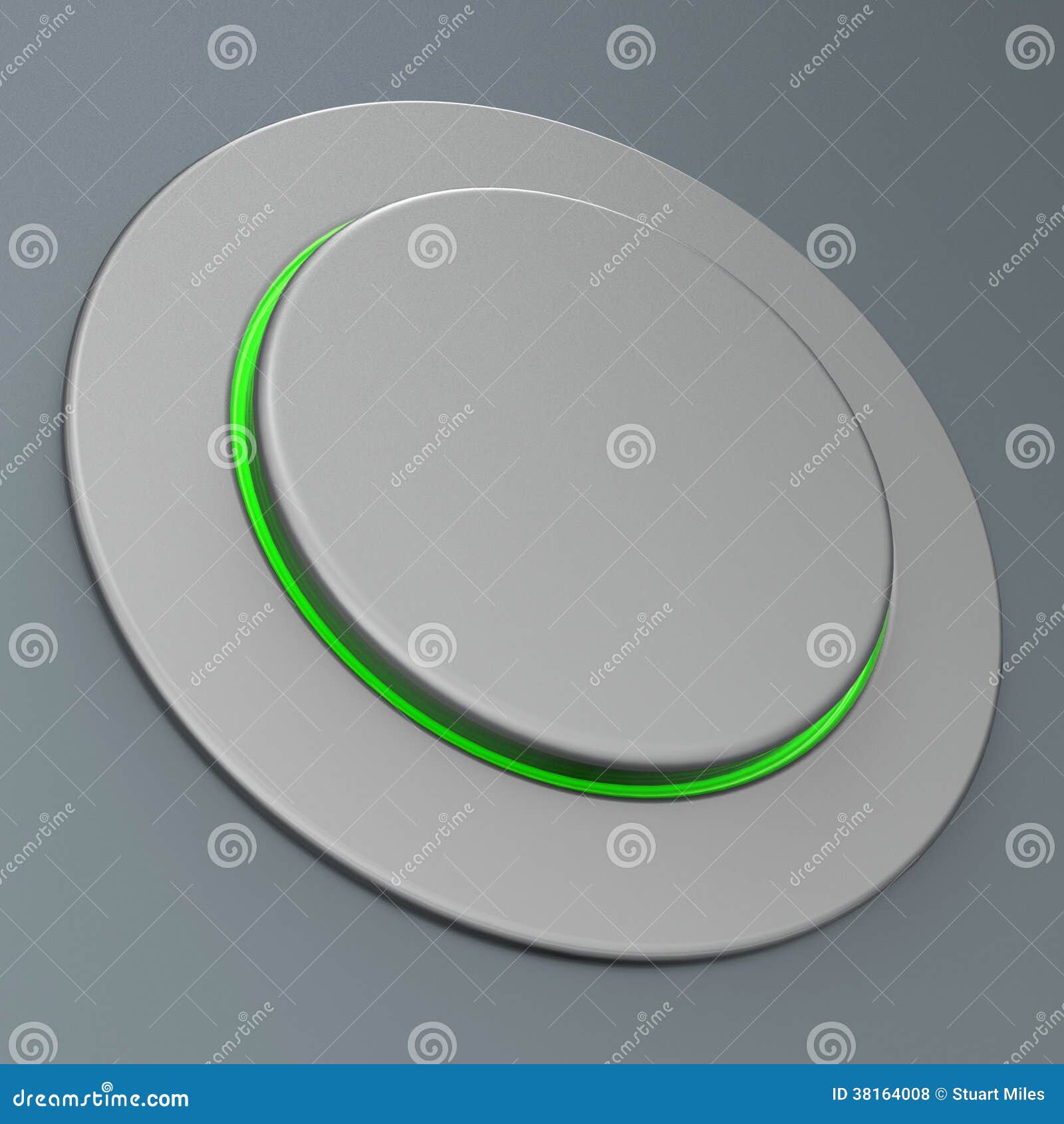 Blank Push Button or Switch Shows Copyspace Stock Illustration ...