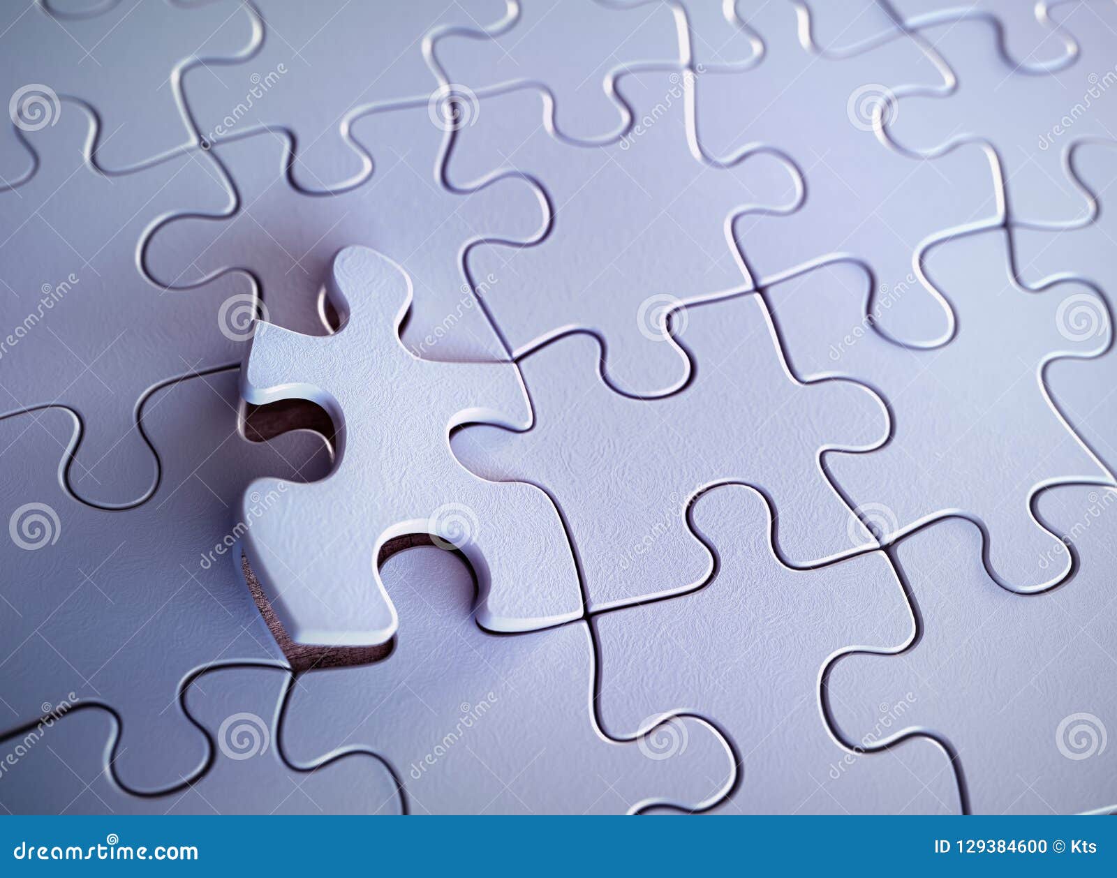 Jigsaw Puzzle Featured Piece Stock Photo - Image of puzzle, conclusion ...