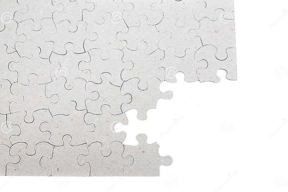 Blank Puzzle Partially Completed Stock Photo - Image of together ...