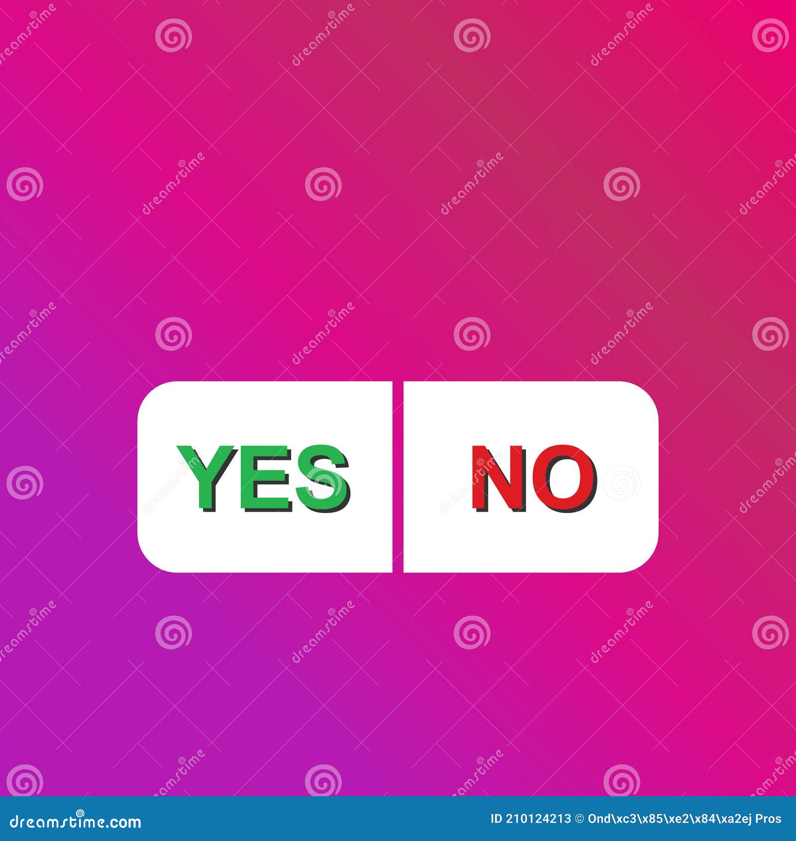 Blank Question, Choice Button Yes or No. Modern Design Concept for ...