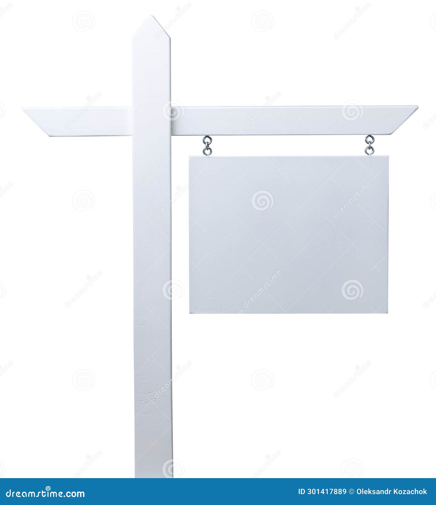 Blank Real Estate Sign Isolated on a White Background. Stock ...
