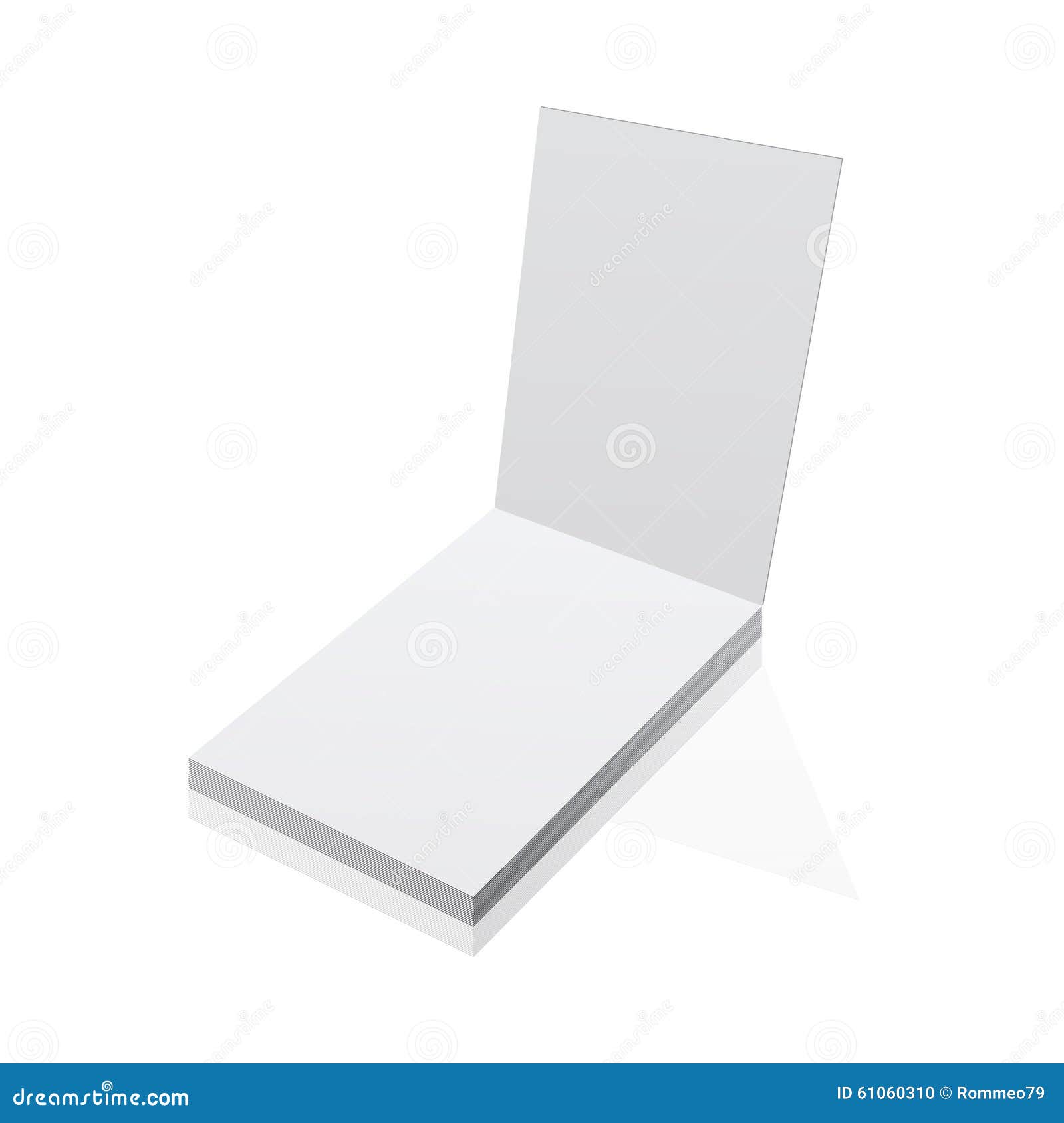 Blank Realistic Notepad Notebook Isolated on White Vector Stock Vector ...