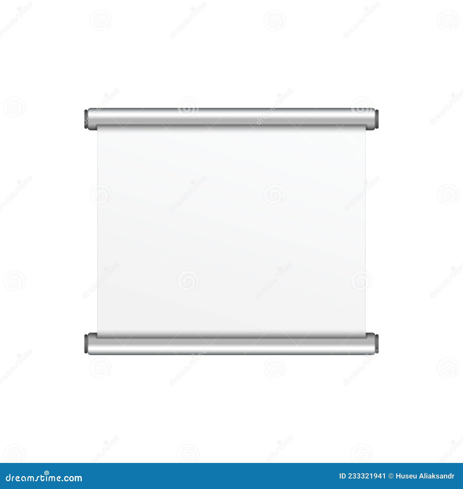 Horizontal Roll Up Banner Isolated On The White Background. Design ...