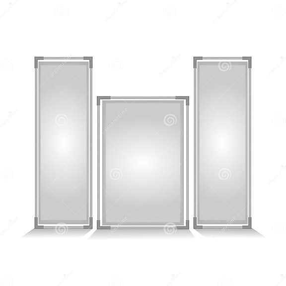 Blank Realistic Screen Design Template Stock Vector - Illustration of ...