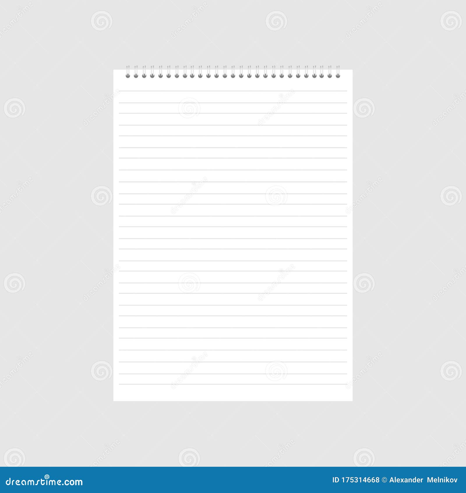Blank Realistic Spiral Notepad Notebook Icon. Vector Illustration Eps ...