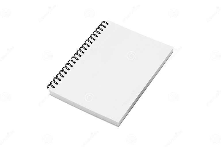 Blank Realistic Spiral Notepad Notebook Isolated on Background. Closed ...