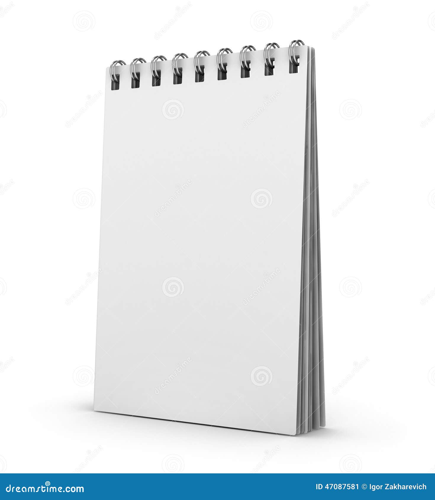 Realistic Spiral Notepad Blank On Transparent Background. Vector ...