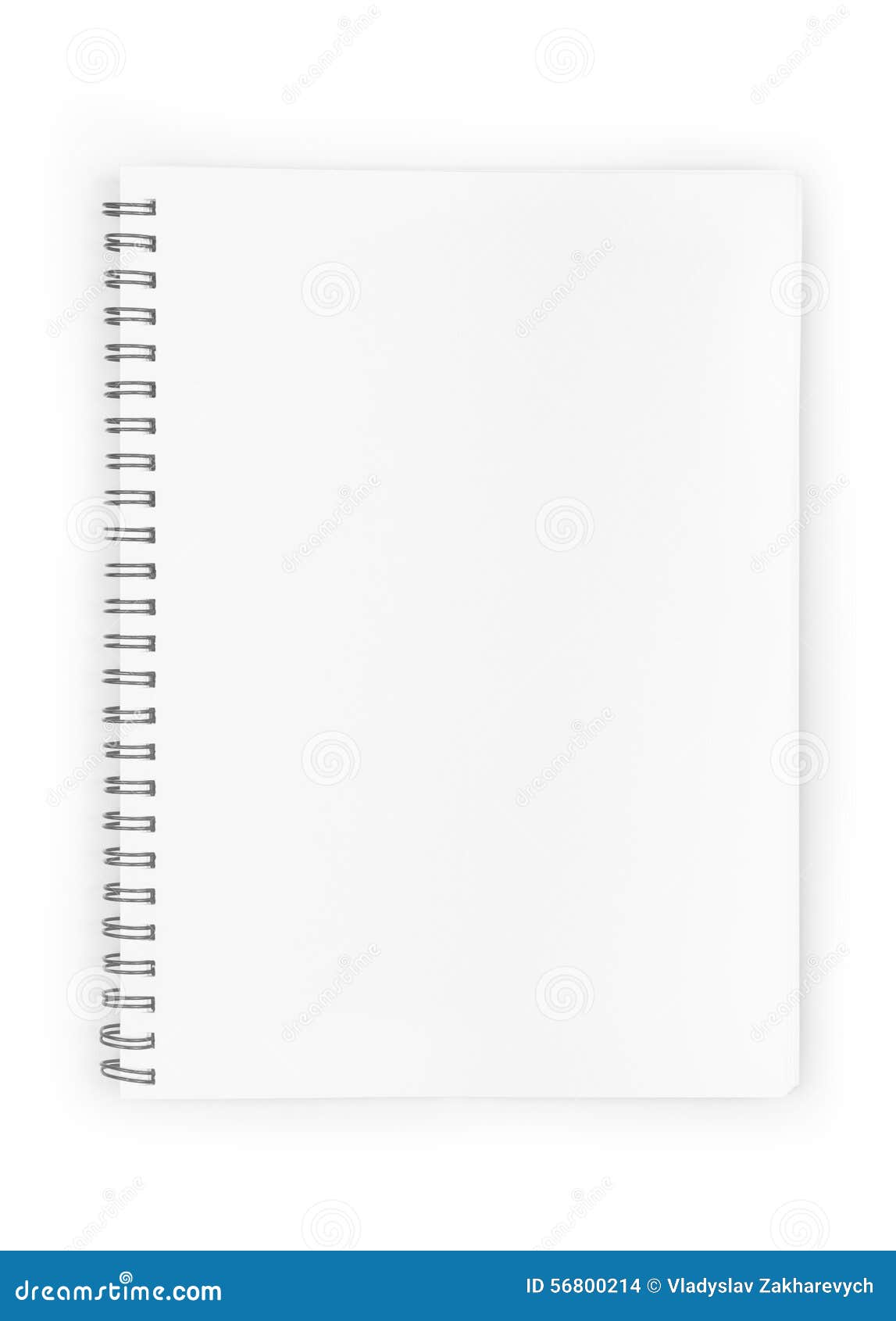 Blank Realistic Spiral Notepad Notebook Stock Photo - Image of ...