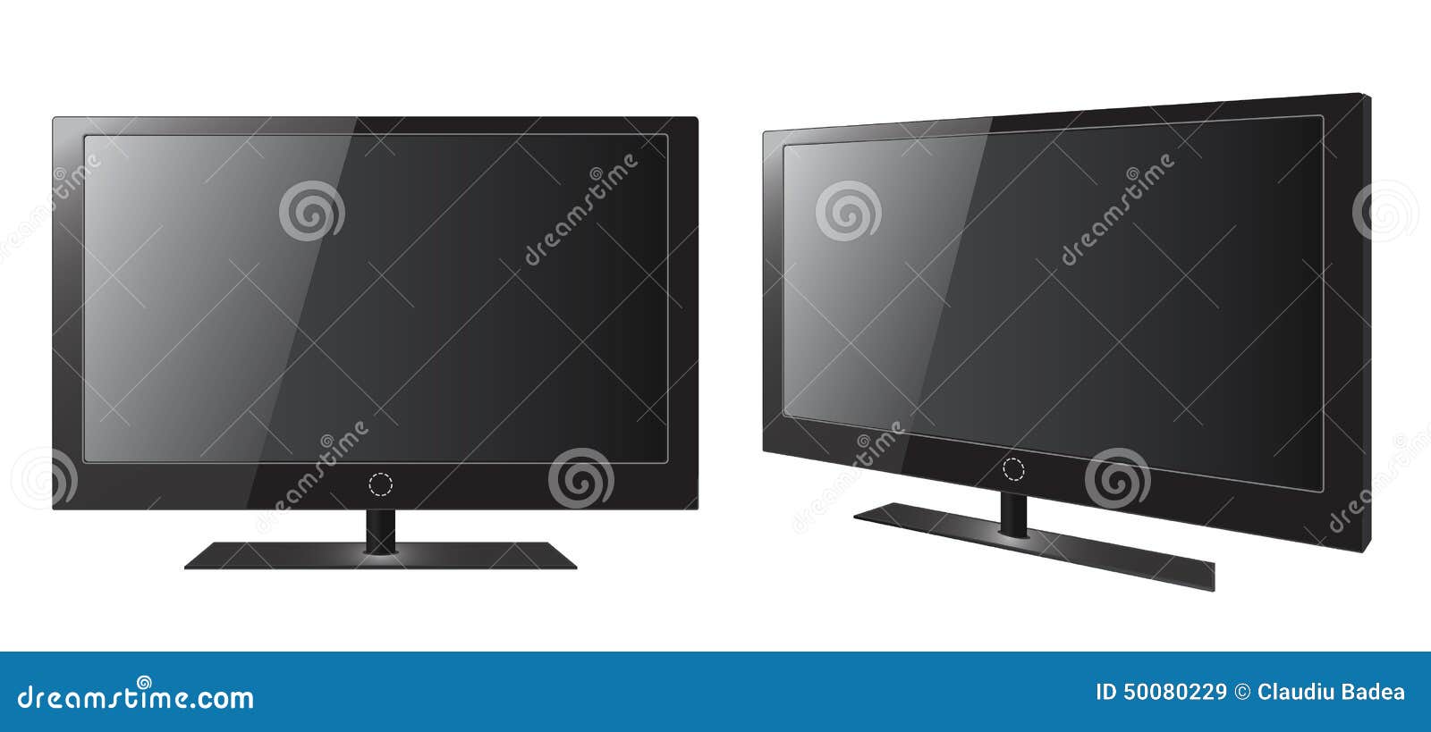Blank Realistic Vector LCD/LED/Plasma TV Set Stock Illustration ...