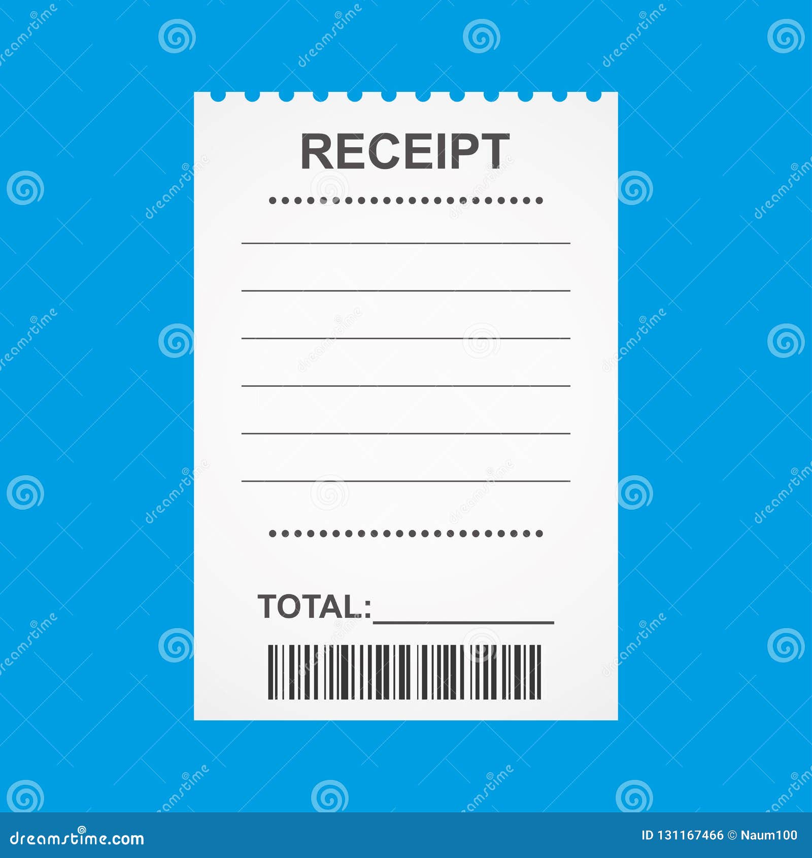 Blank Receipt Clipart