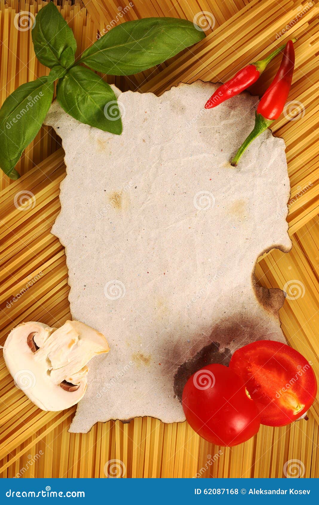 Blank recipe page stock photo. Image of empty, view, chilli - 62087168